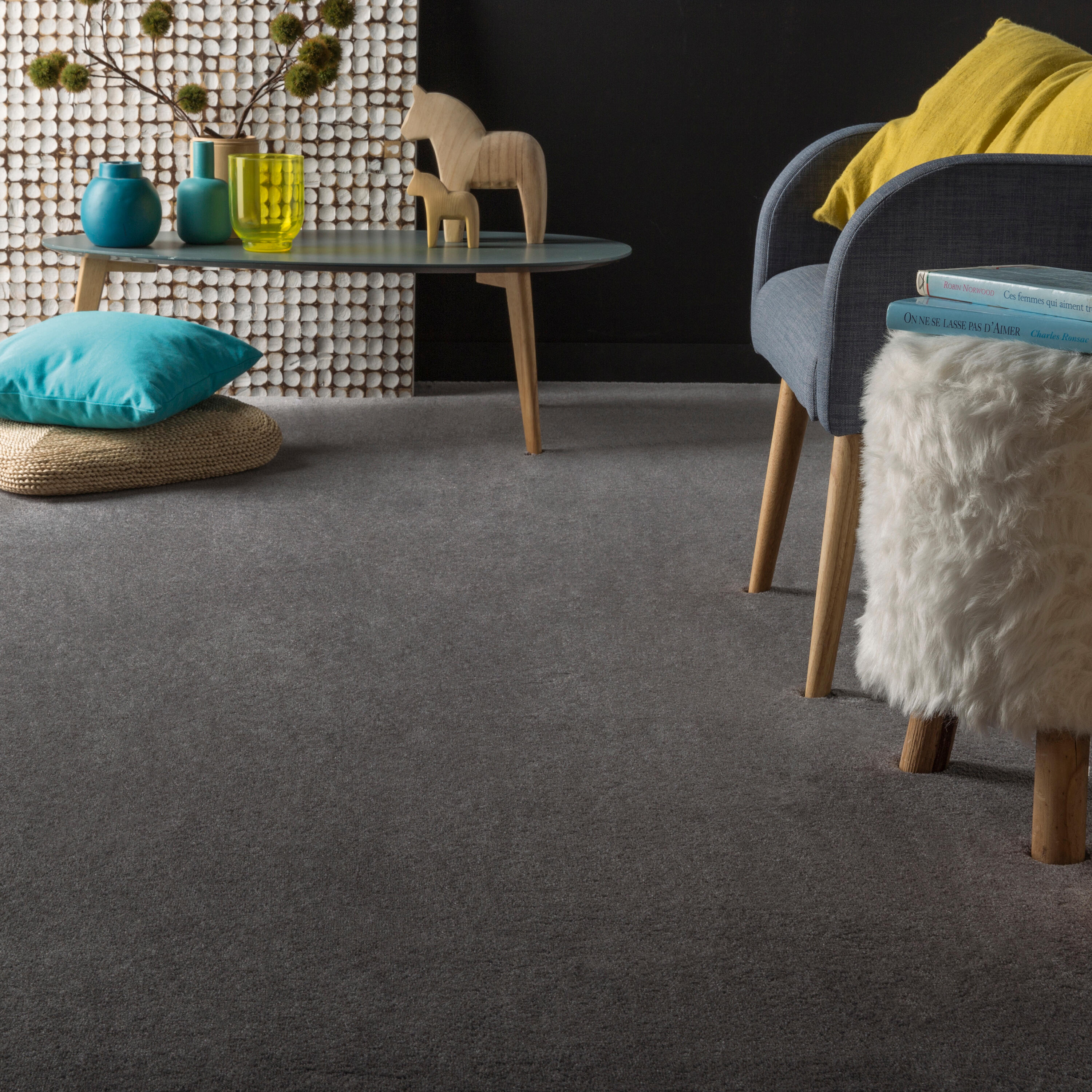 Moquette velours épais uni, Carezza supr, rouleau l.4 m | Leroy Merlin