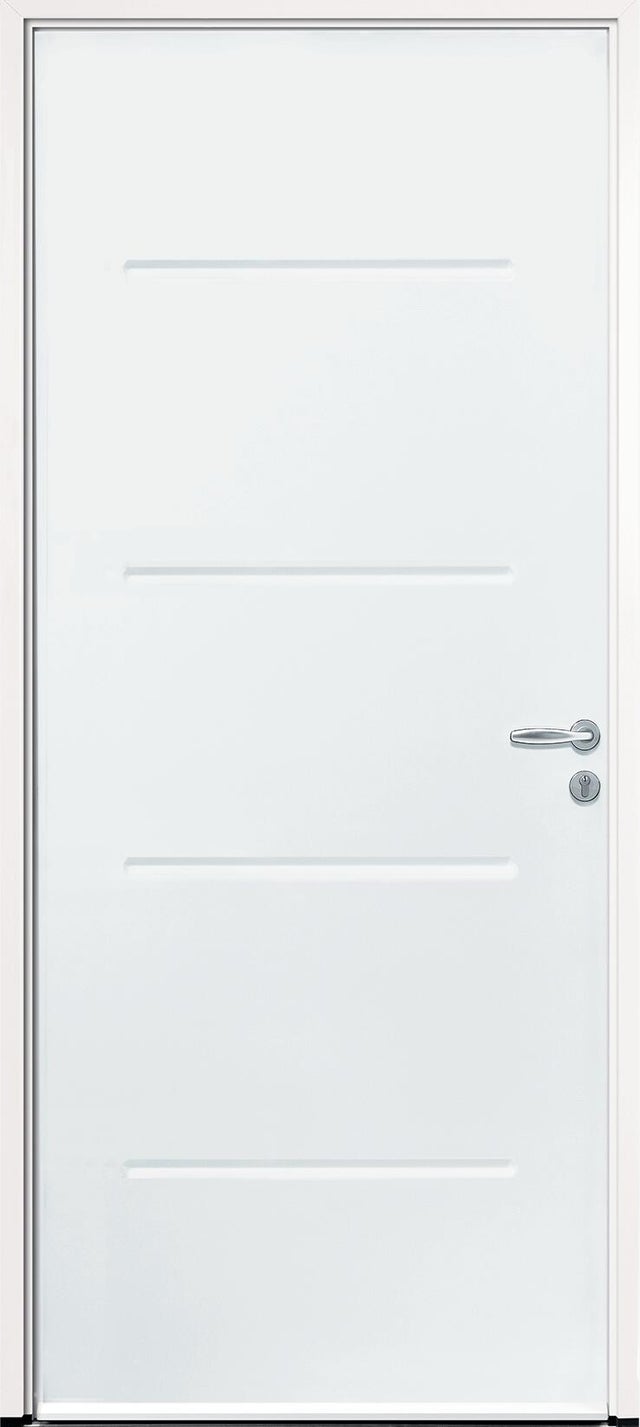 Porte d'entrée arrondie blanche au meilleur prix | Leroy Merlin