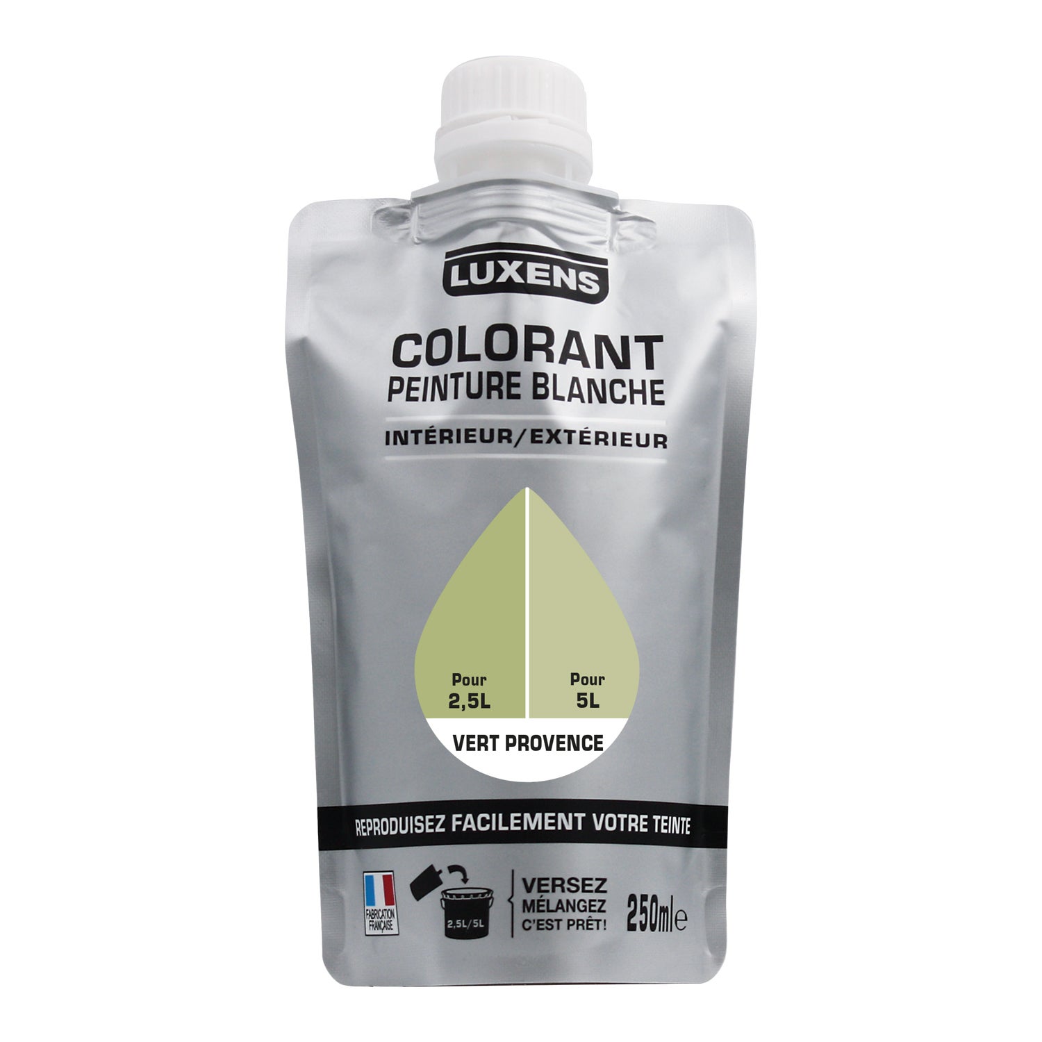 Colorant spécial peinture acrylique LUXENS 250 ml vert provence | Leroy ...