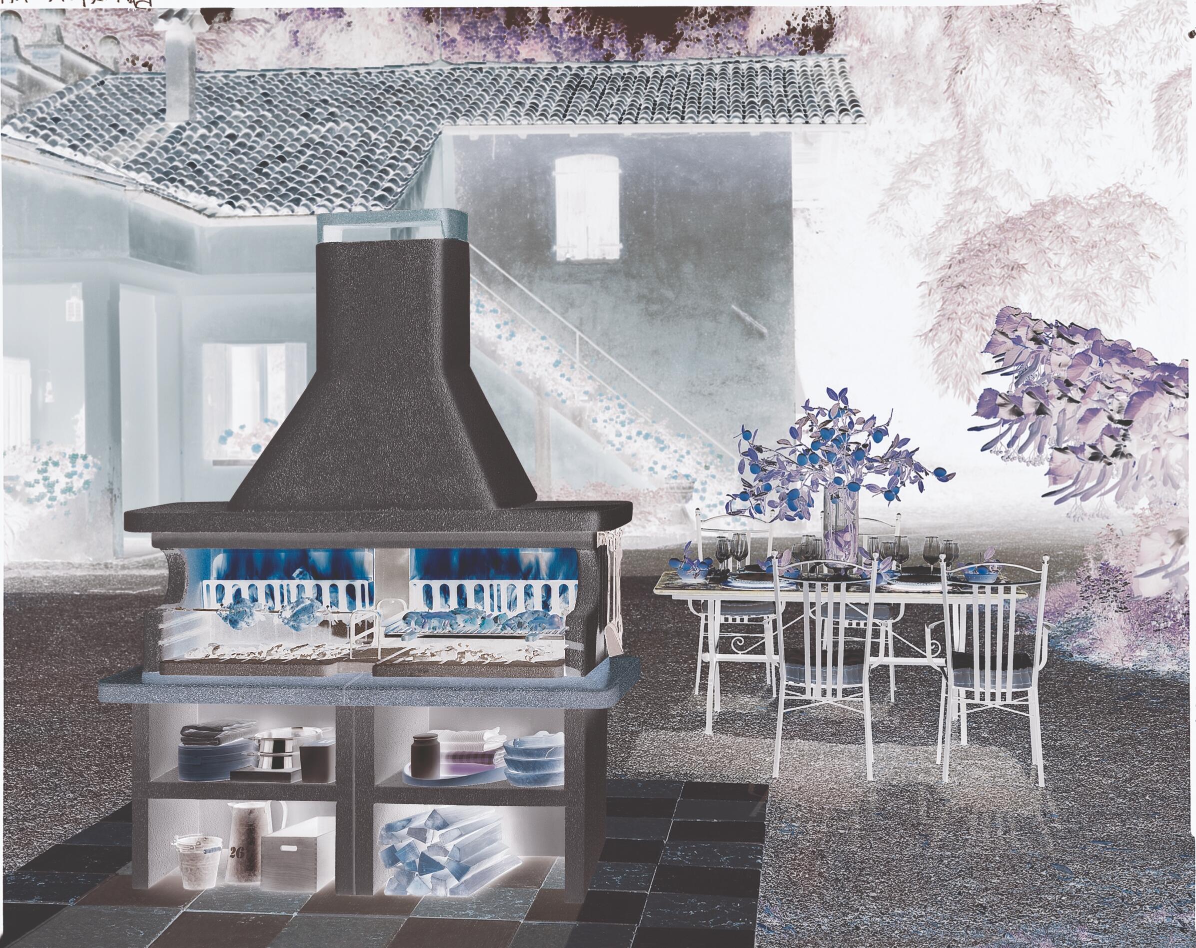Barbecue fixe PALAZZETTI MIAMI3, beige | Leroy Merlin