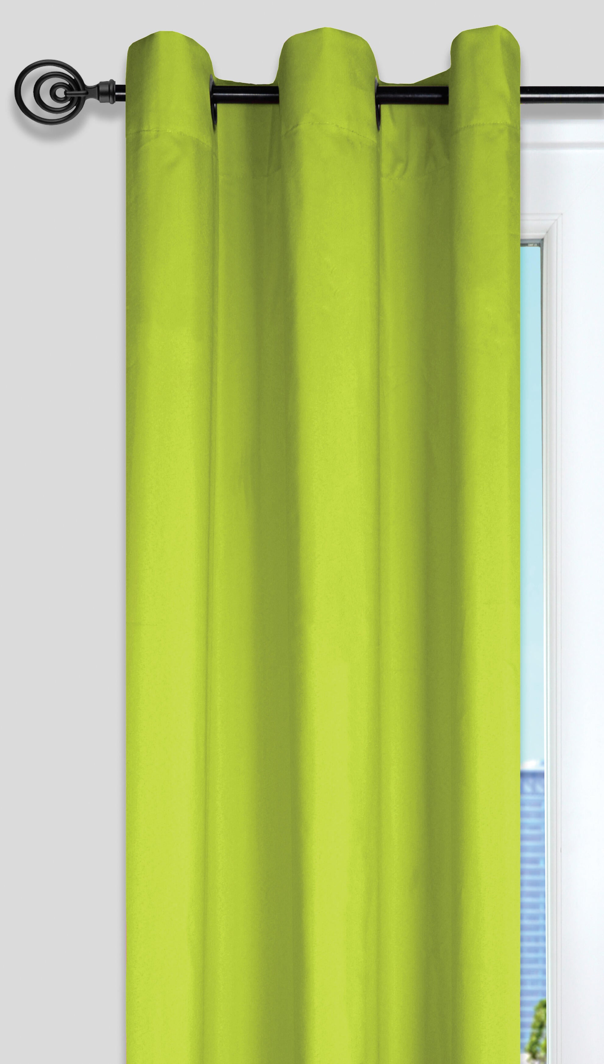 Rideau tamisant, Nelson vert tilleul l.135 x H.240 cm | Leroy Merlin