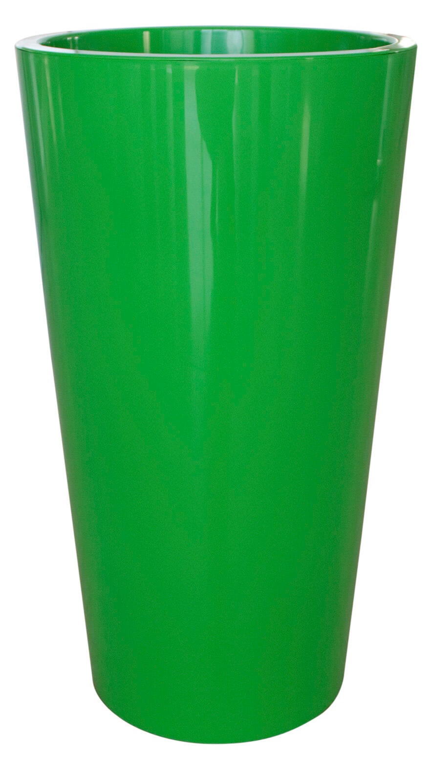 Pot en plastique cylindrique Tuit, coloris vert herbe, diam. 33 cm ...