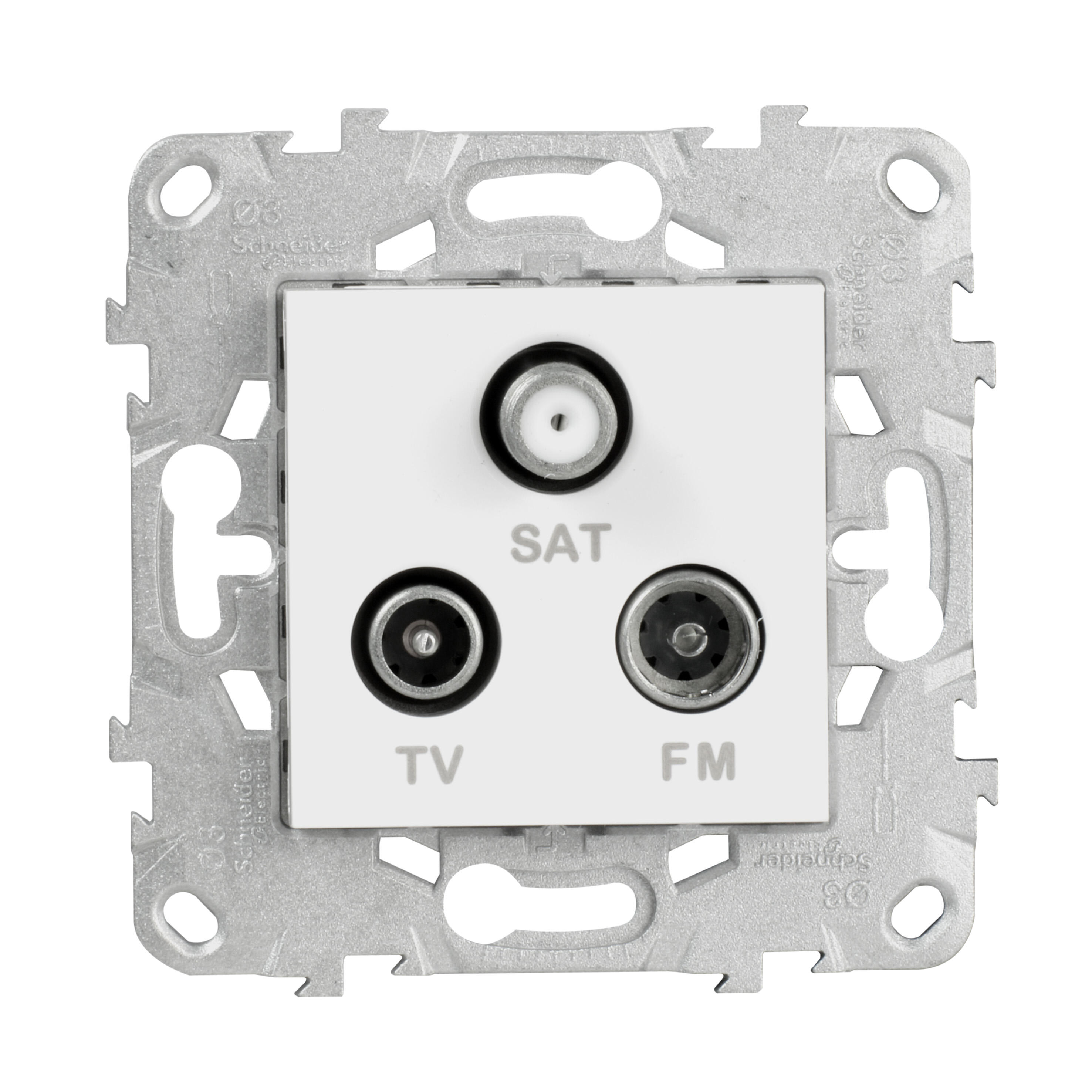 Prise tv / fm / sat à assembler Unica, SCHNEIDER ELECTRIC, blanc ...