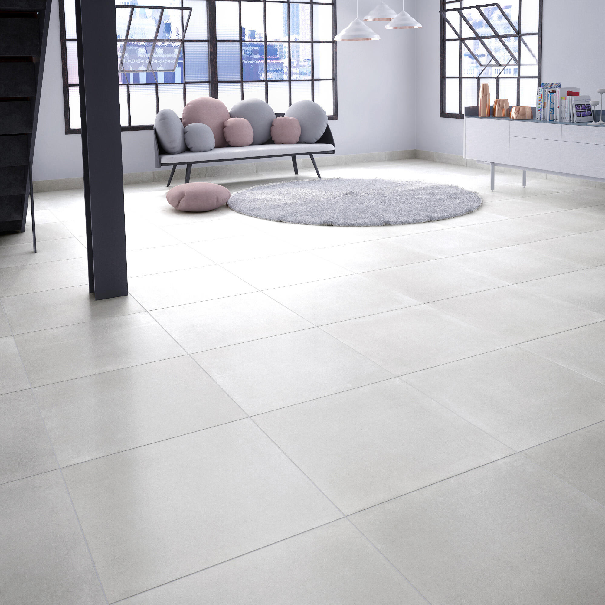 Carrelage sol blanc Proton l.60.3 x L.60.3 cm GAMBINI GROUP | Leroy Merlin