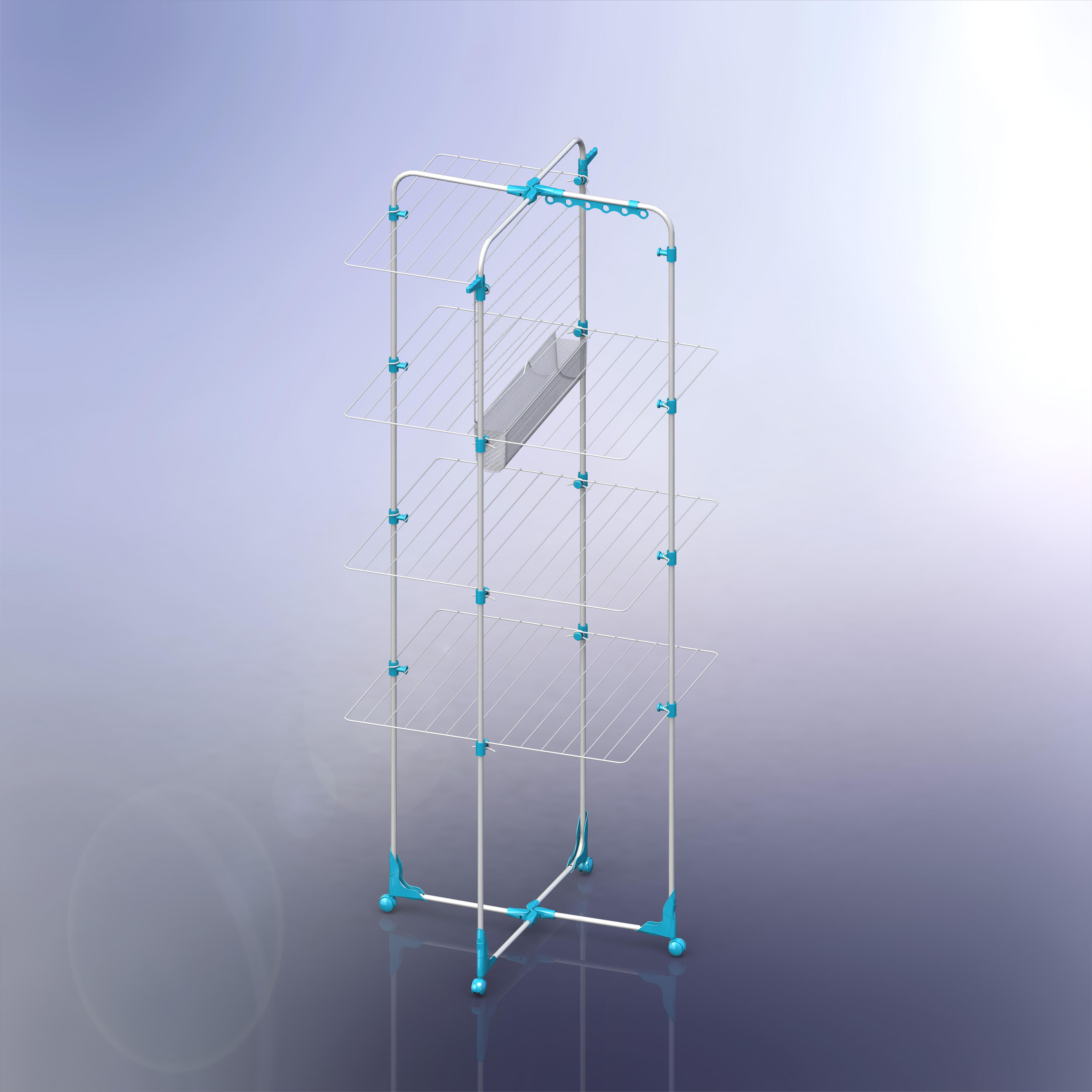 Etendoir tour blanc / bleu, Ulyss | Leroy Merlin