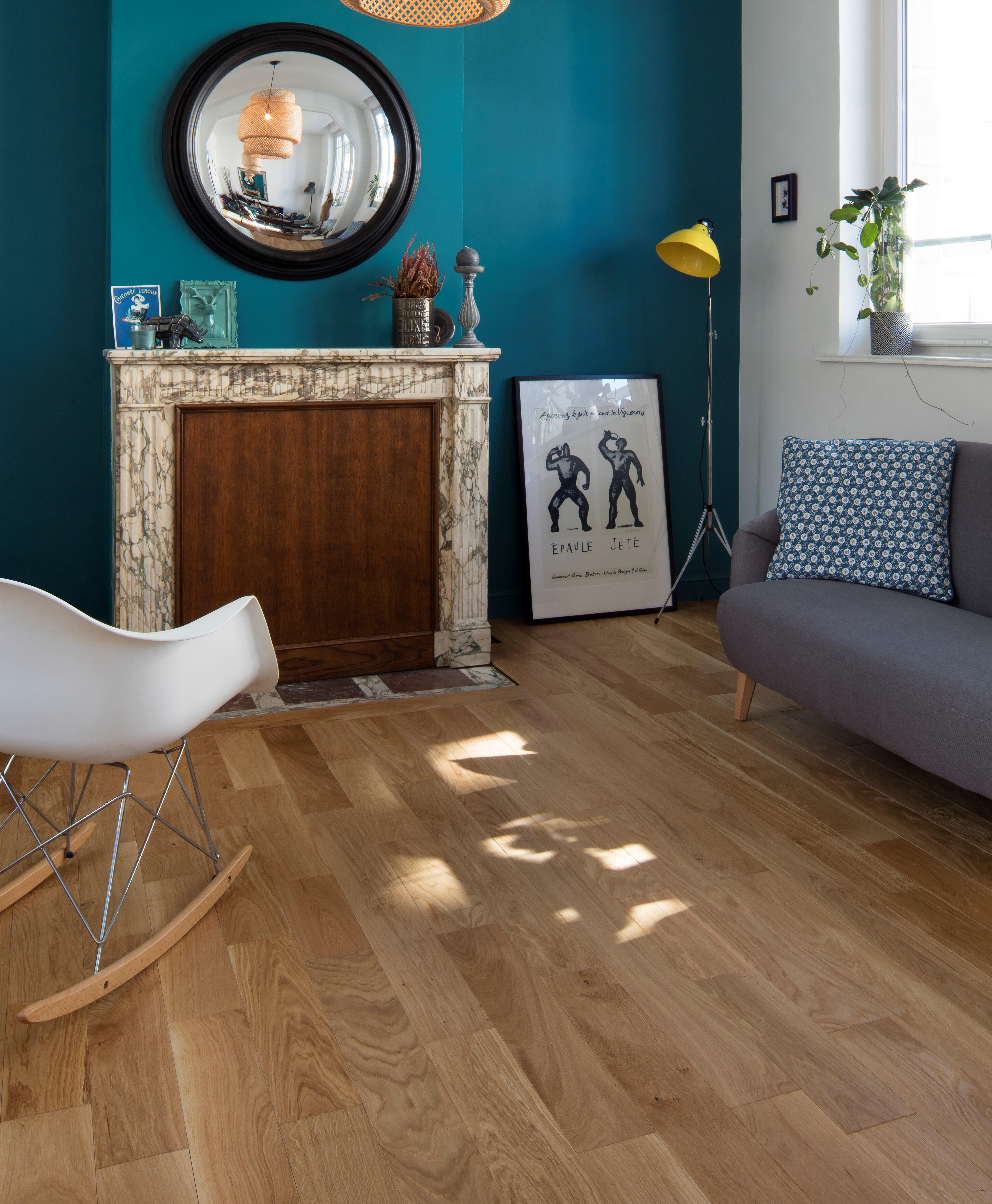 Parquet massif chêne blond select vitrifié M HUOT PARQUETS, l.12 cm ...