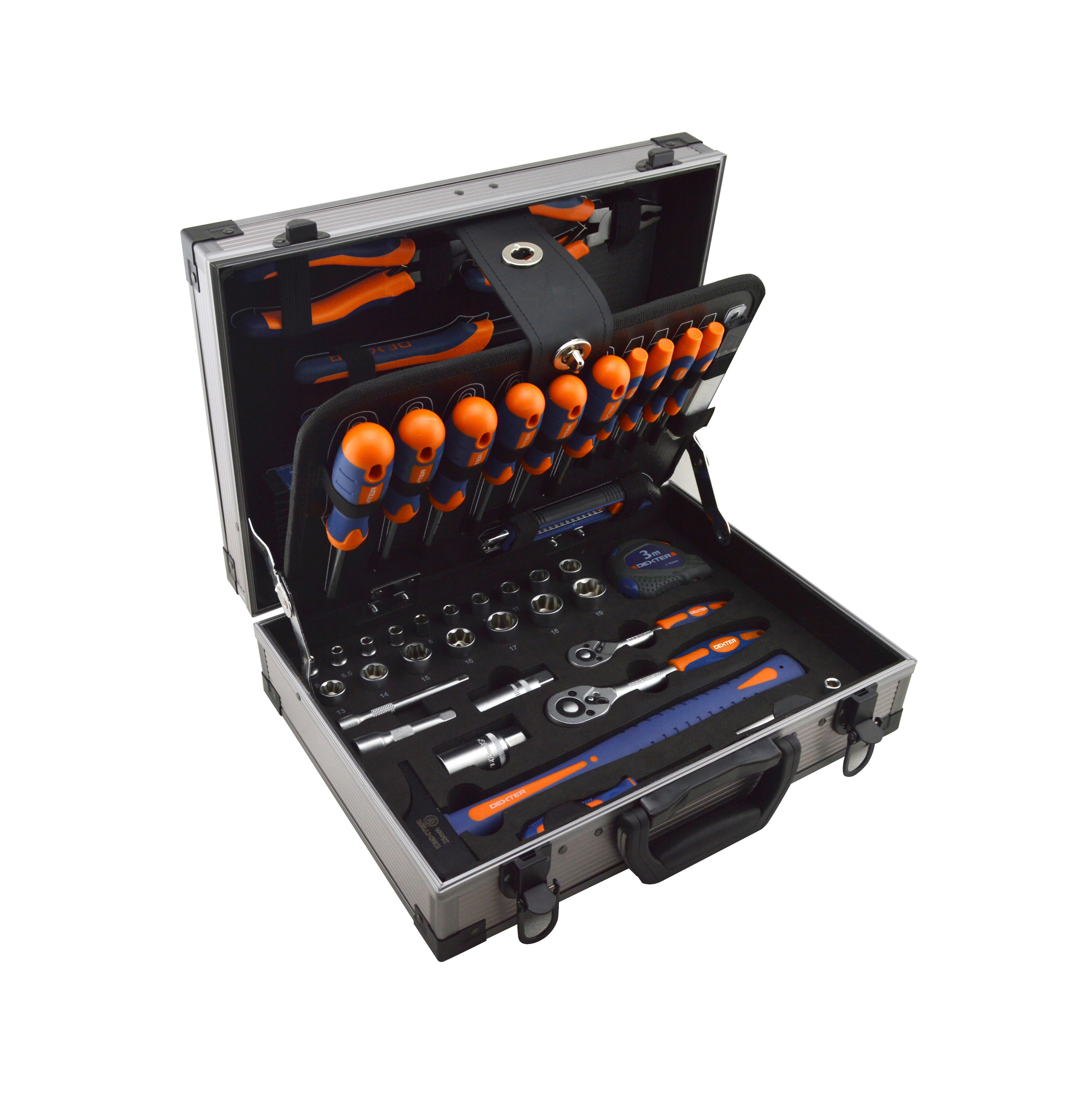 Coffret d'outils 110 pièces DEXTER, mallette complète | Leroy Merlin