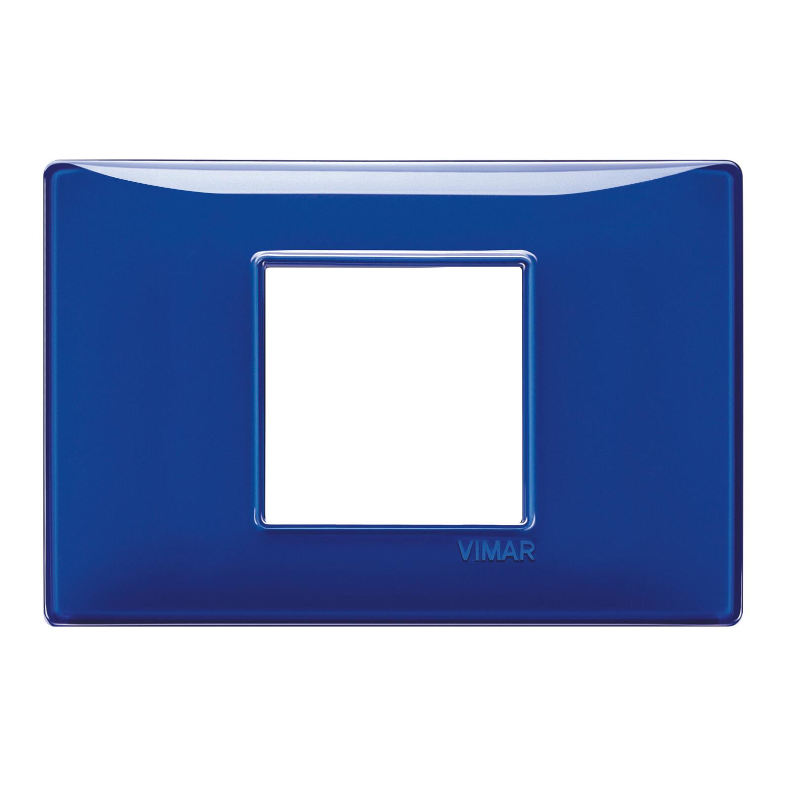 Placca 2 moduli serie Plana VIMAR blu zaffiro | Leroy Merlin