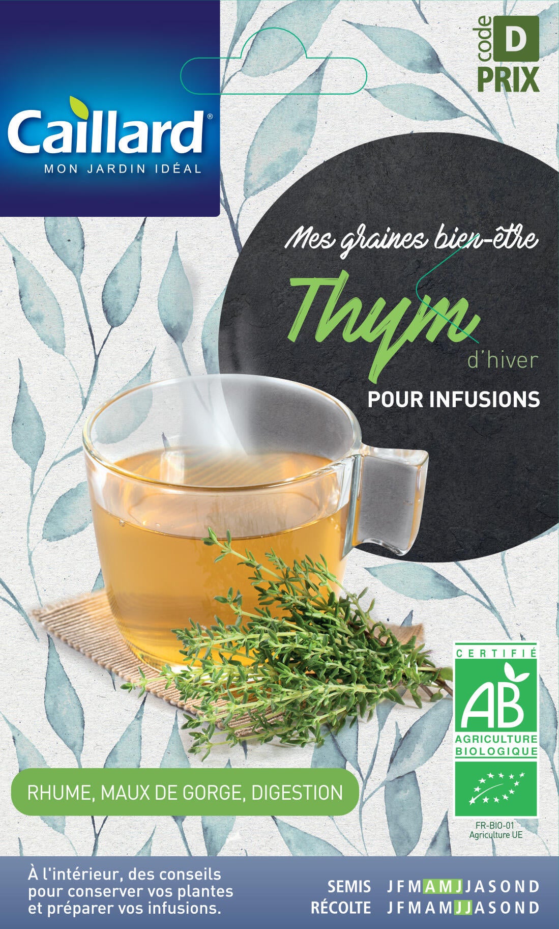 Graine aromatique Thym d'hiver CAILLARD, 1 g | Leroy Merlin