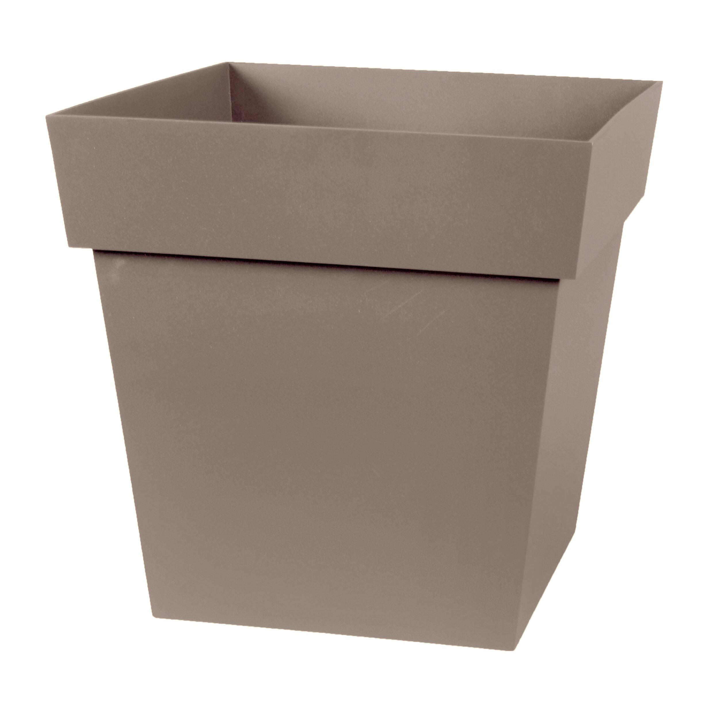 Pot polypropylène pot EDA L.32 x l.32 x H.32 cm taupe | Leroy Merlin