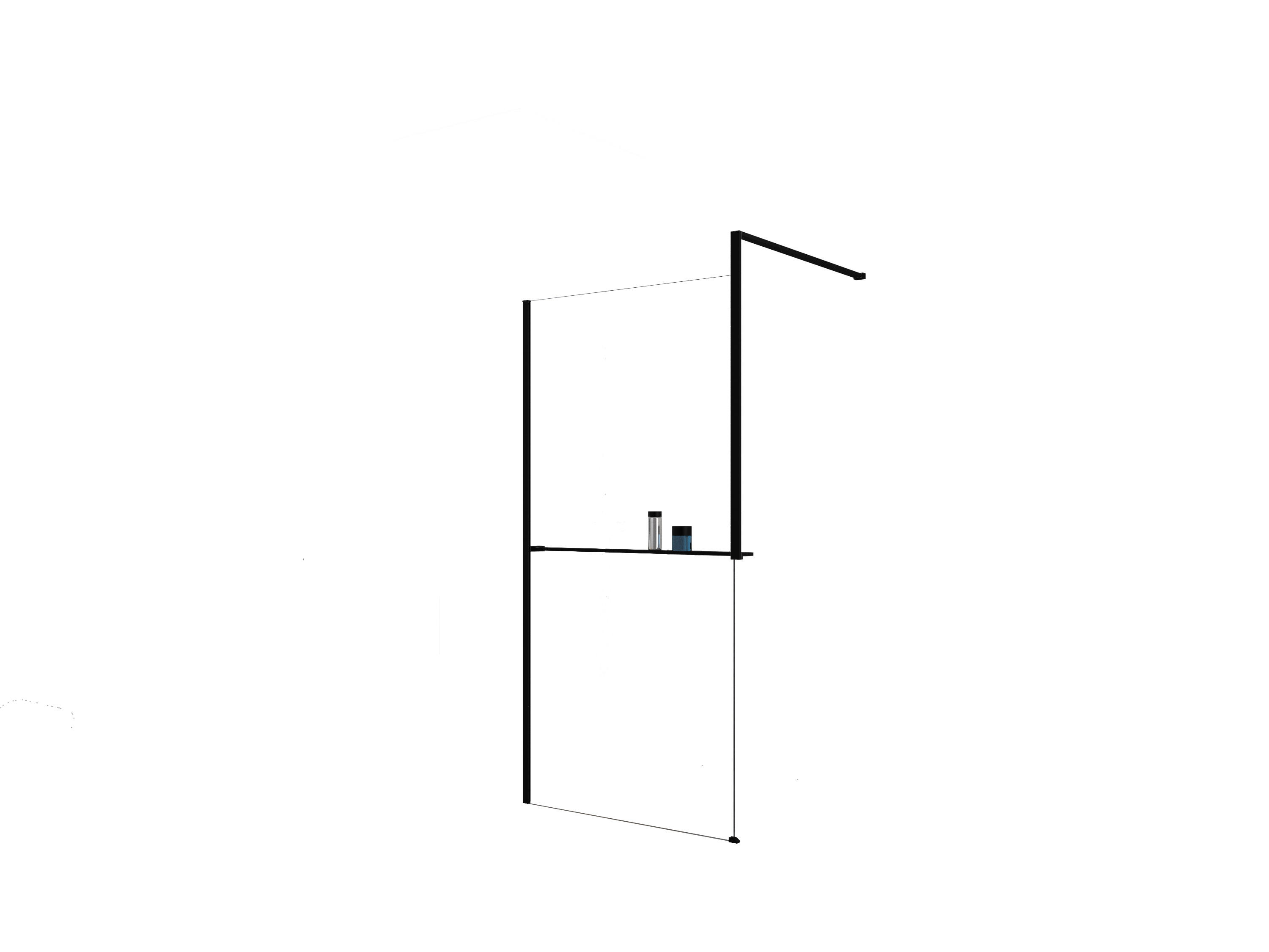 Paroi de douche gauche noir, l.120 cm, Ep.8 mm Eli design | Leroy Merlin