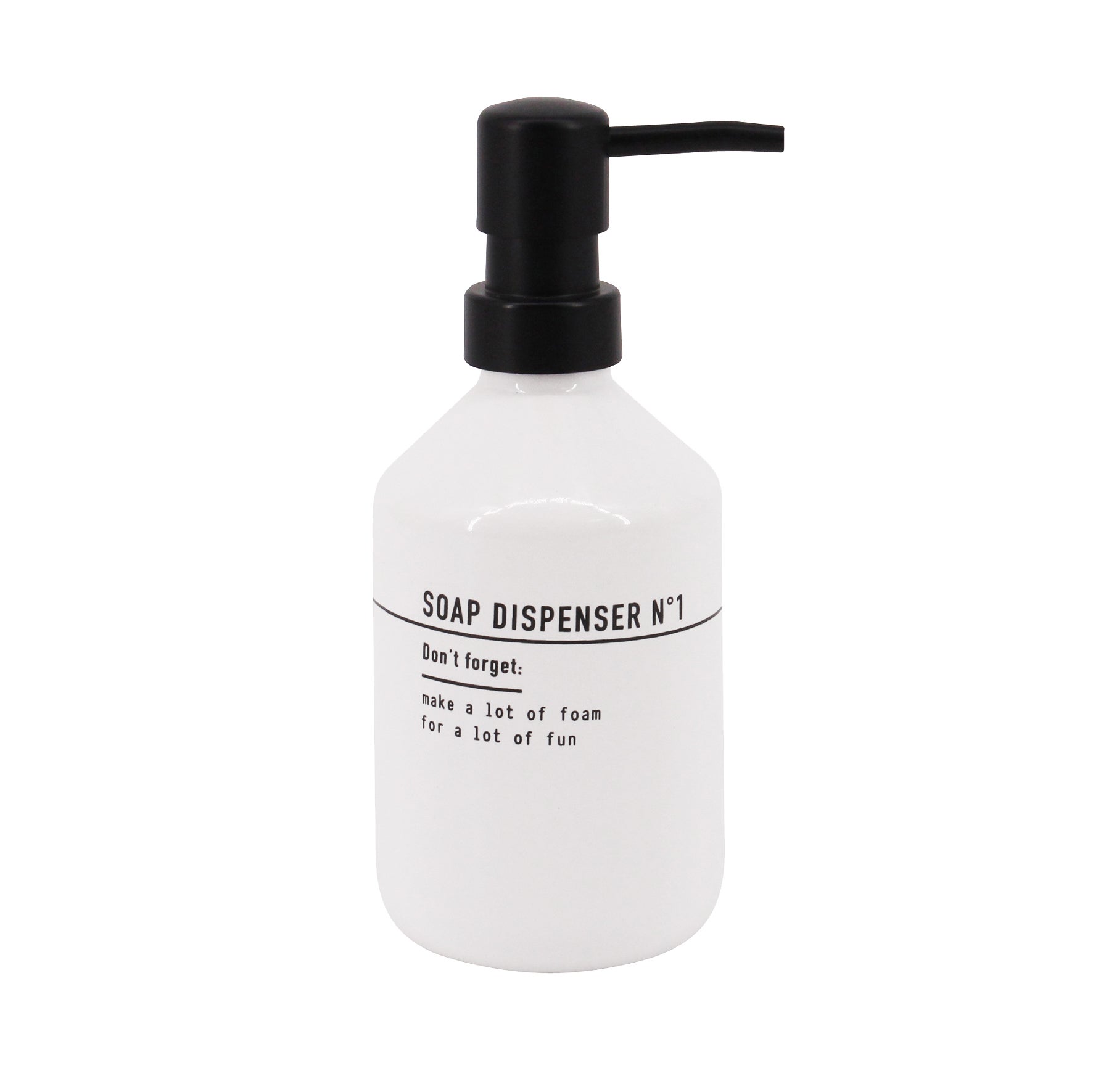 Distributeur de savon céramique Garret, blanc/noir | Leroy Merlin
