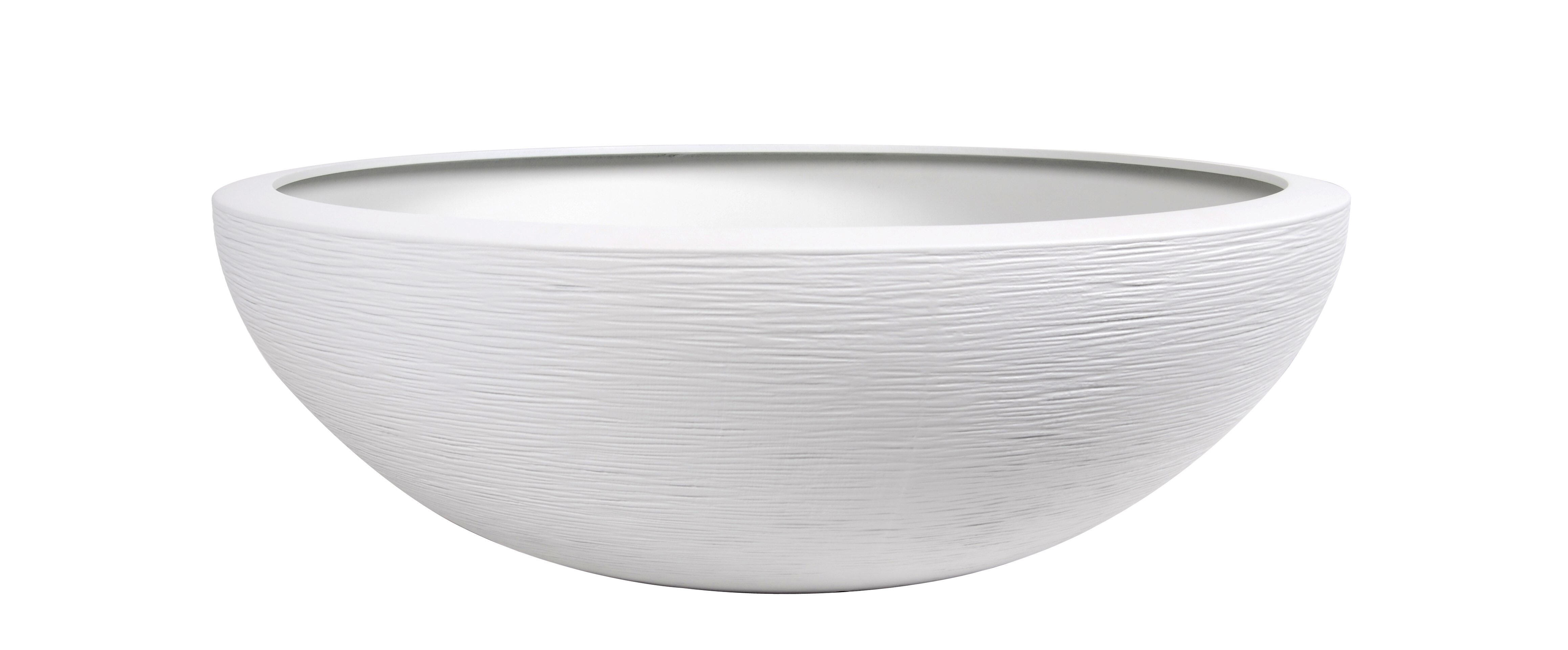 Pot de fleur rond EDA D.59 x H.21 cm blanc | Leroy Merlin
