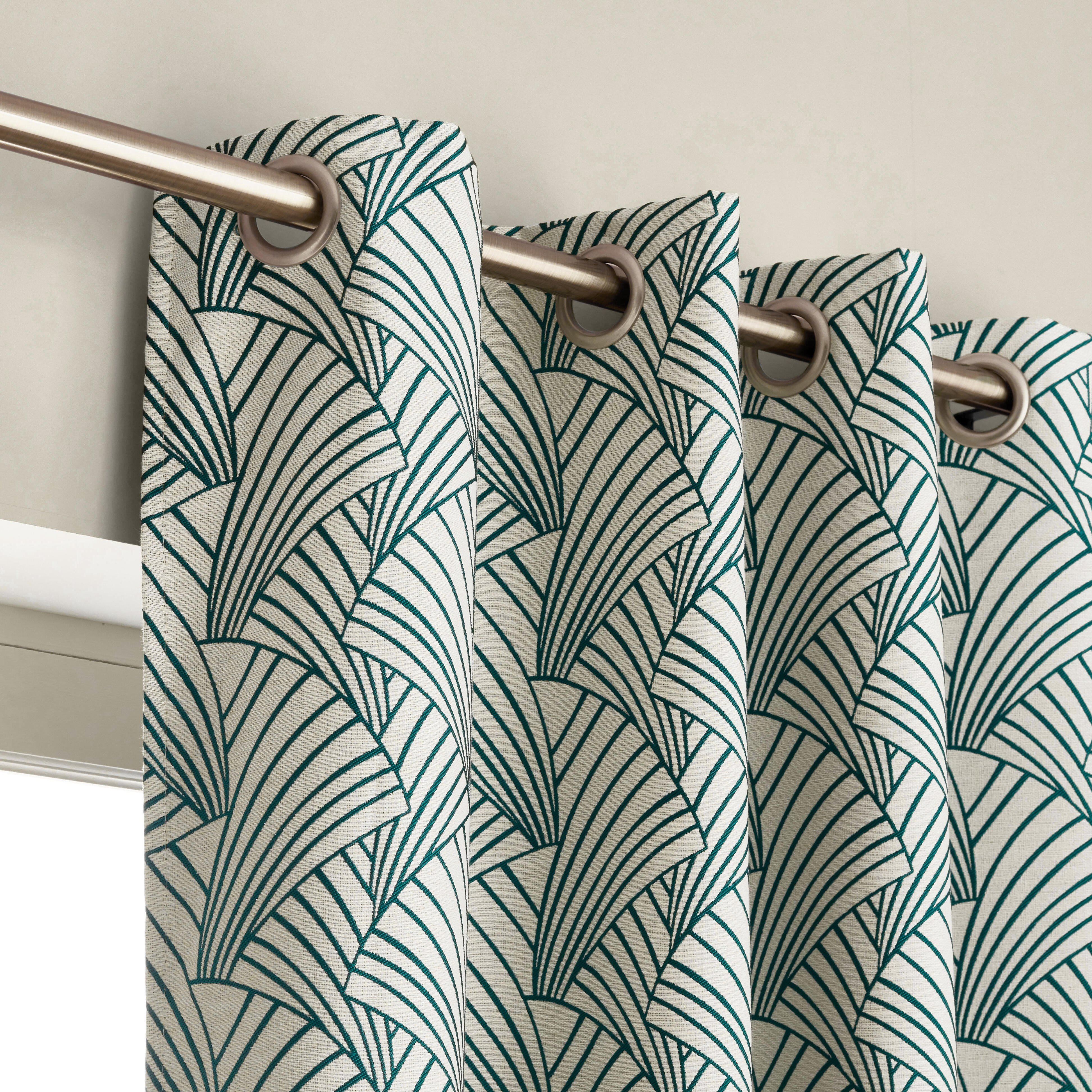 Rideau tamisant, Ardeco, vert H.250 x l.135 cm | Leroy Merlin