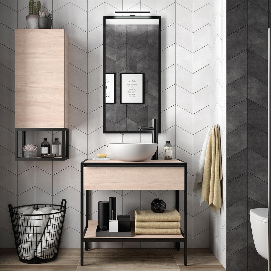 Έπιπλο μπάνιου SENSEA STUDIO Comfort M80xΒ45 cm. σε φυσική δρυς. με ...