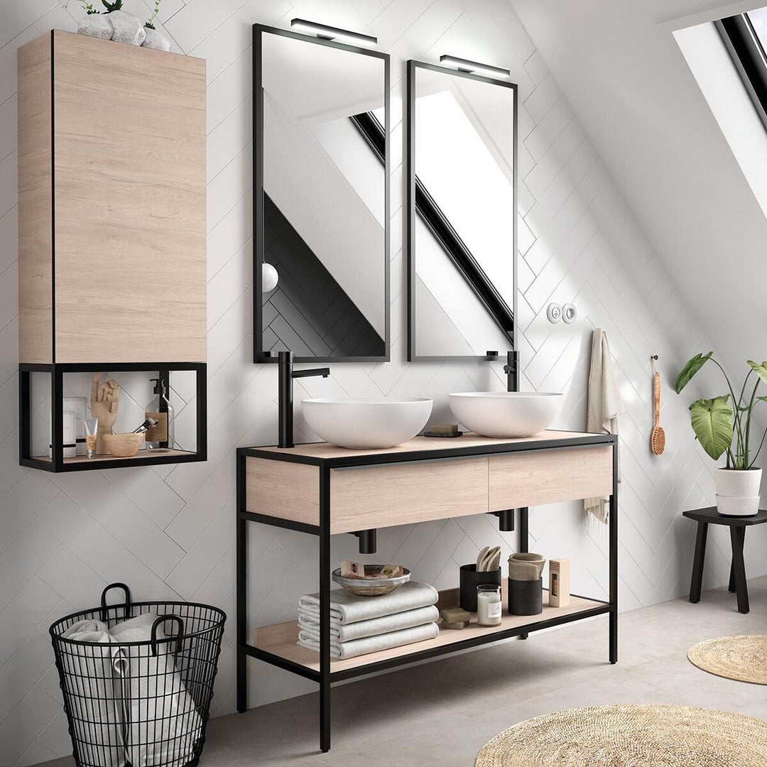 Έπιπλο μπάνιου SENSEA STUDIO Comfort M120xΒ45 cm. σε φυσική δρυς. με ...