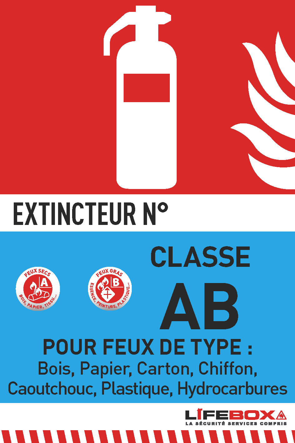 Panneau de signalétique extincteur classe ab LIFEBOX pvc | Leroy Merlin