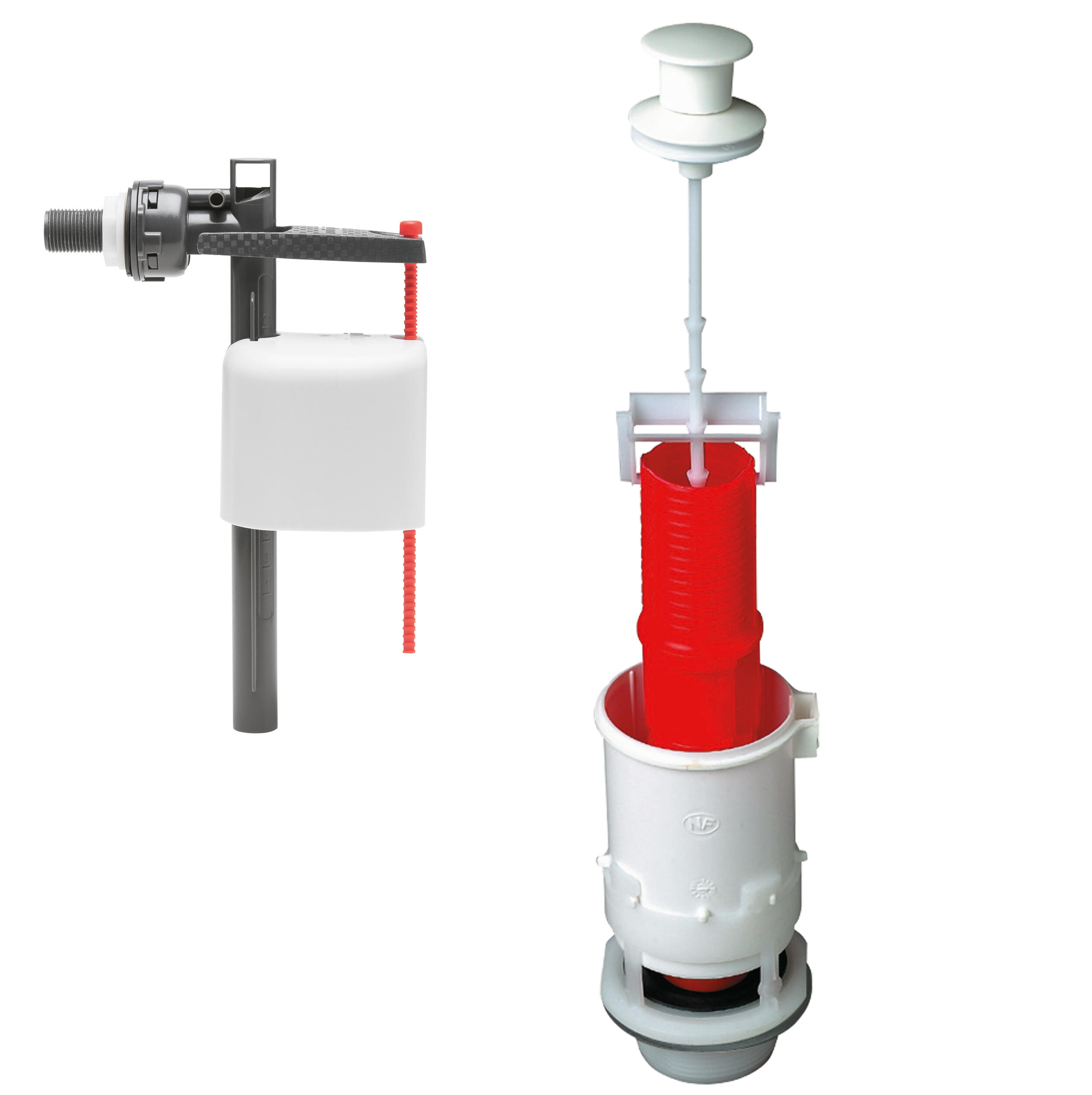 Mécanisme wc simple à tirette + robinet latéral à piston Mx2 Kompact ...