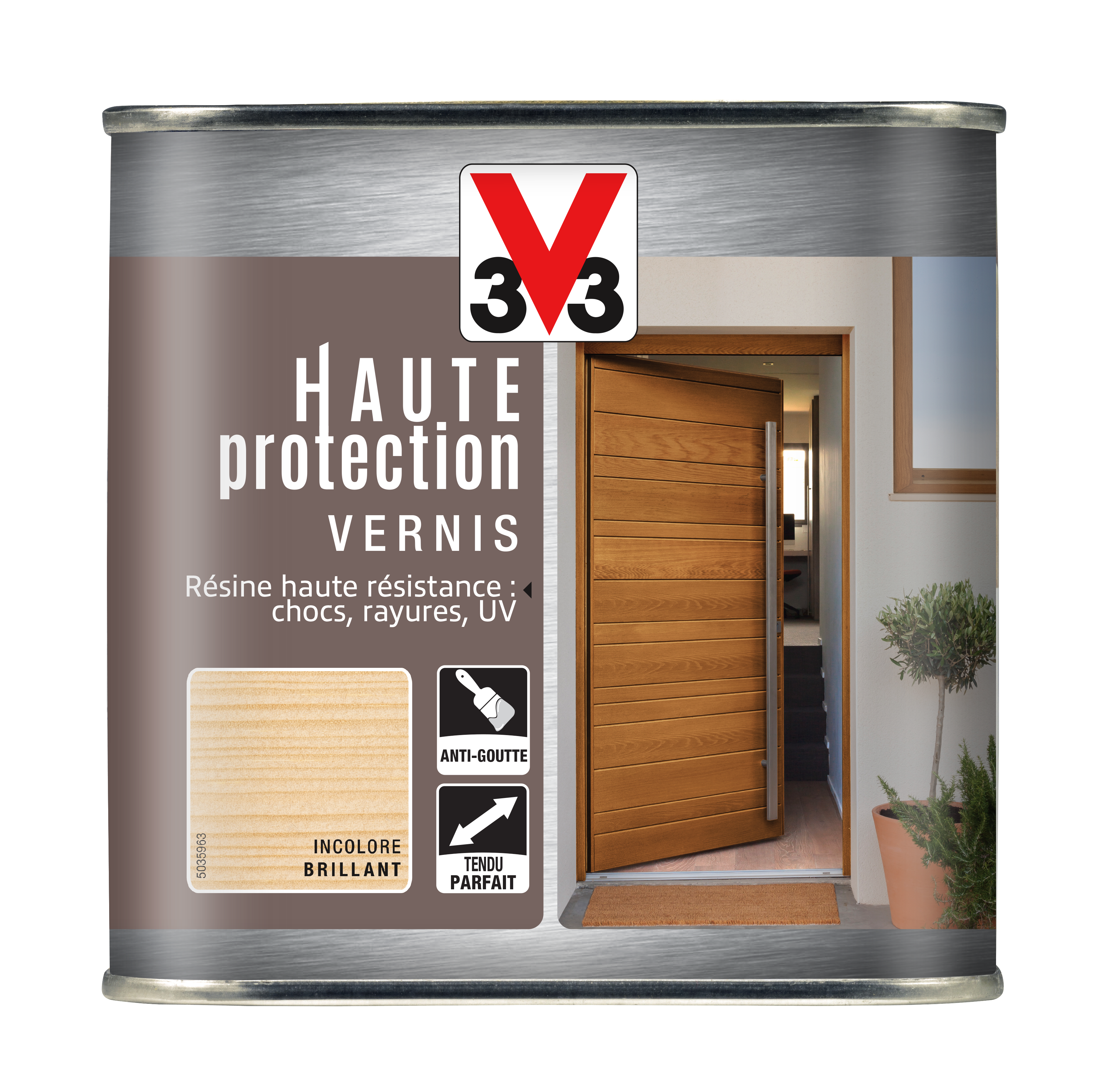 Vernis pour bois extérieur V33 Haute protection incolore brillant 0.75 ...