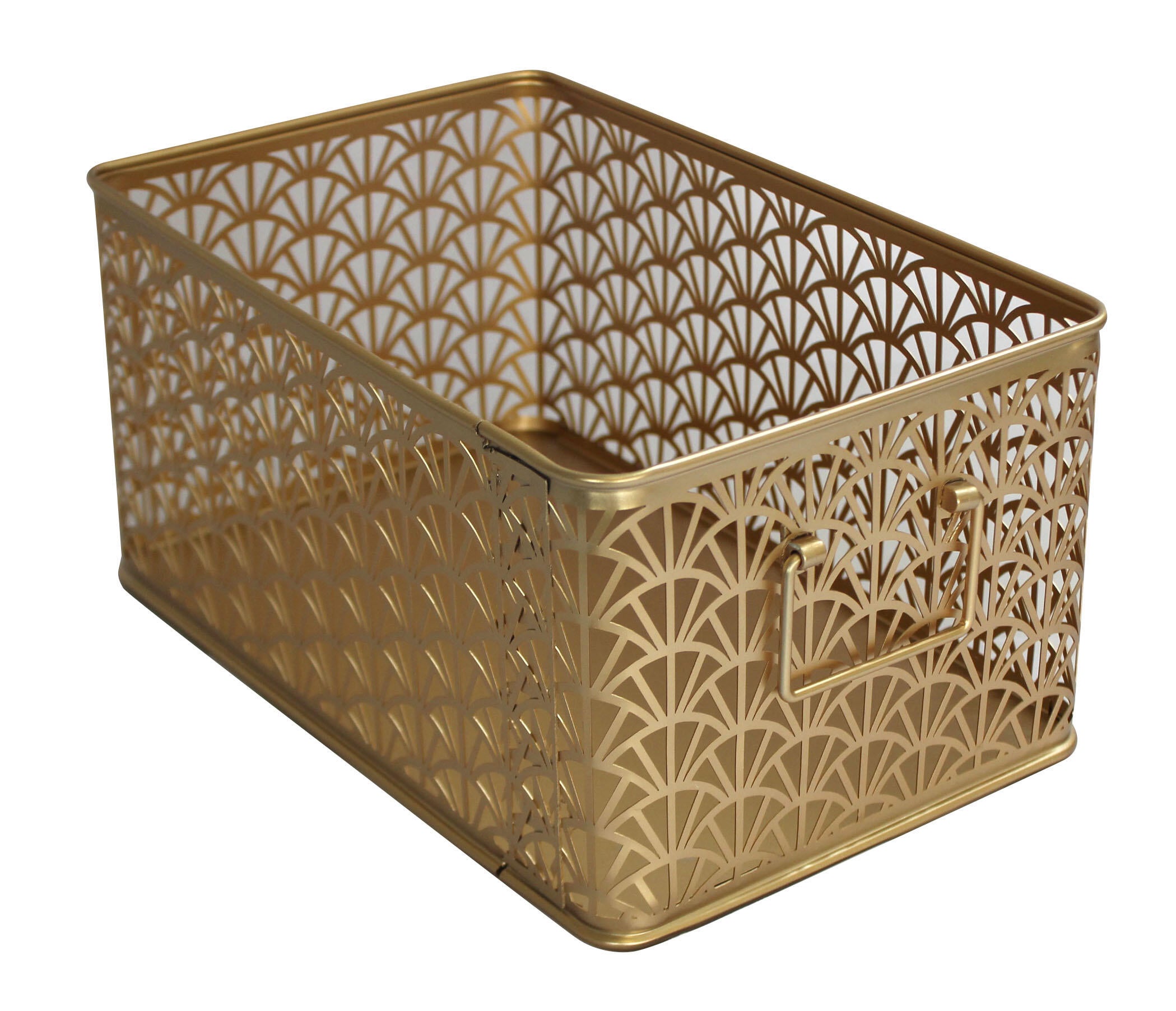 Panier BOX & BEYOND acier doré H.14 x l.17.5 x P.28 cm | Leroy Merlin