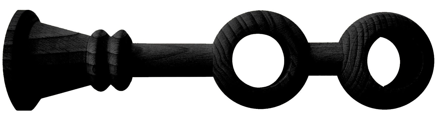 Support tringle à rideau Charme récup, 28 mm noir verni INSPIRE | Leroy Merlin