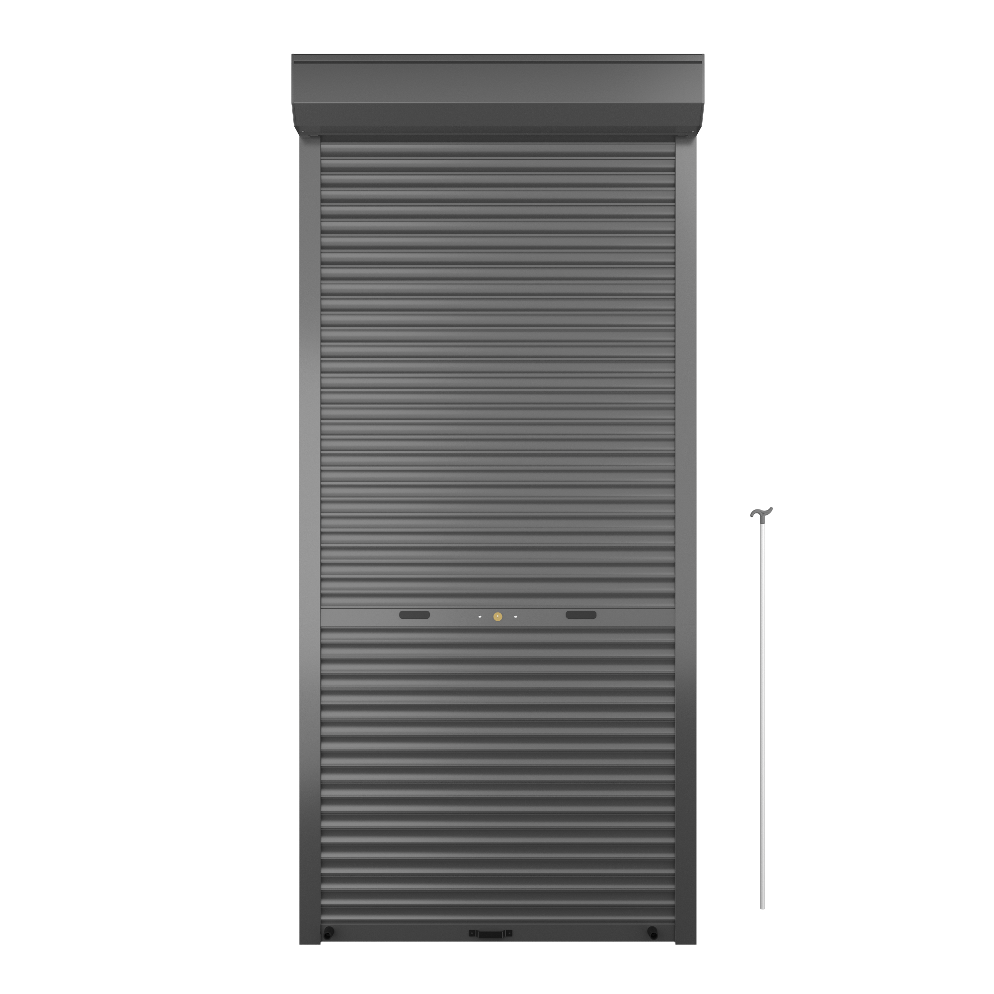 Volet roulant manuel alu. isolé gris à tirage direct FRANCE COMBI, H ...