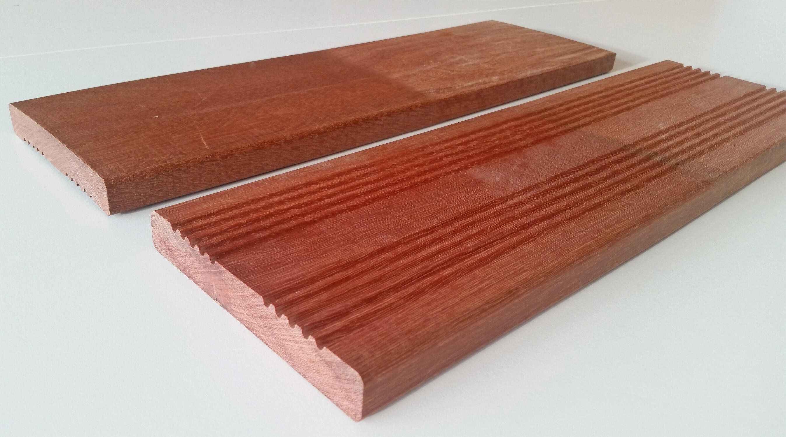 Lame de terrasse bois Massaranduba, L.305 x l.14.5 cm x Ep.21 mm ...