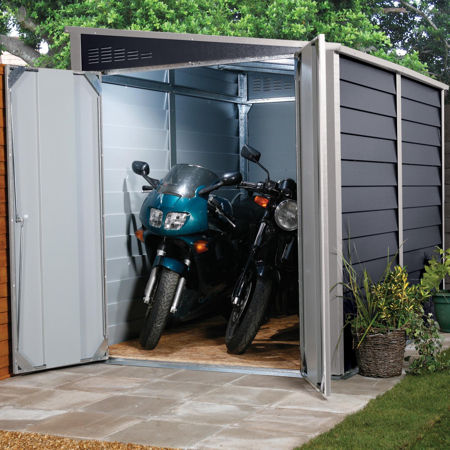 Garage Garage moto titan mcg 960 anthracite - 5 1 4.61 m² | Leroy Merlin