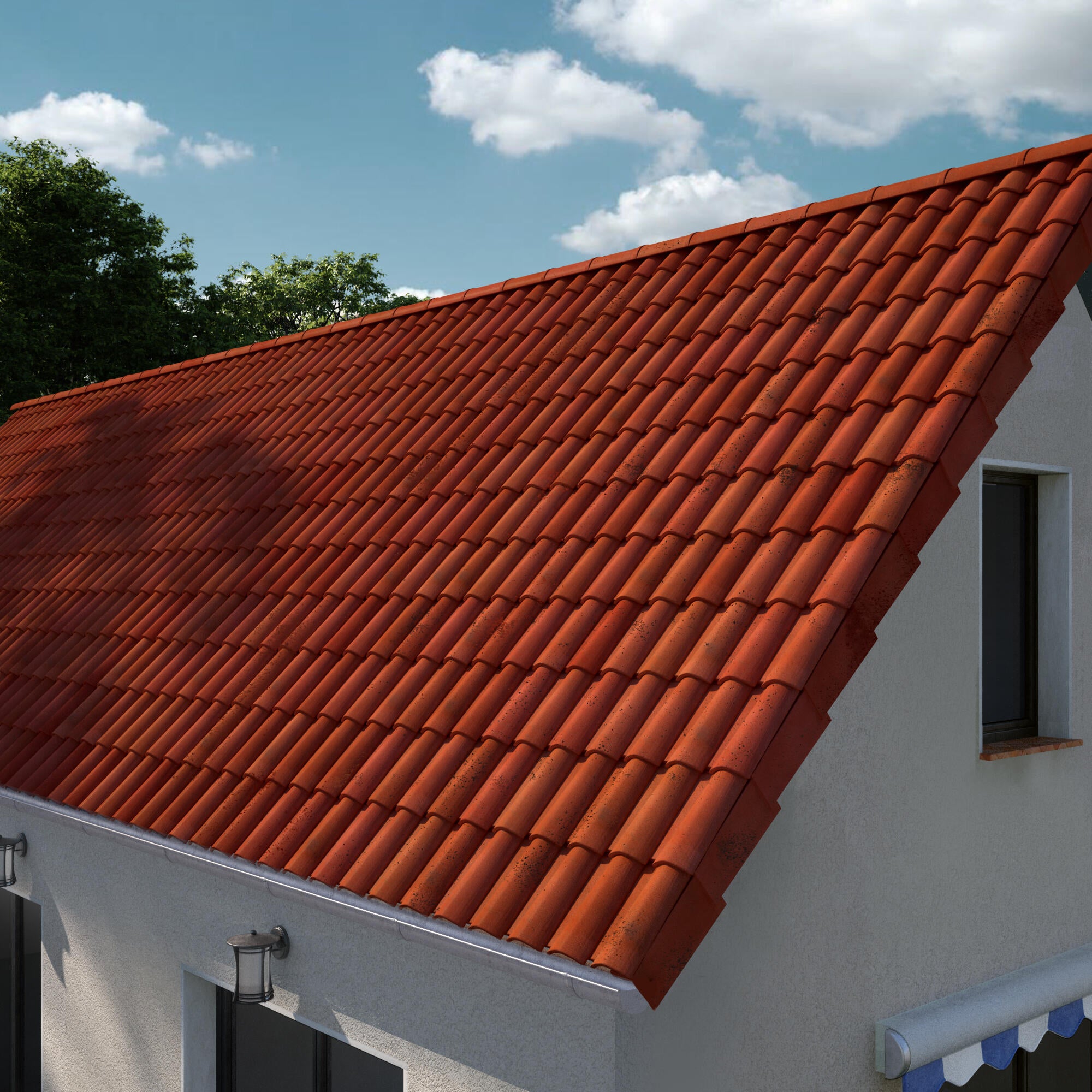 Tuile IMERYS TOITURE rouge nuance 105 | Leroy Merlin