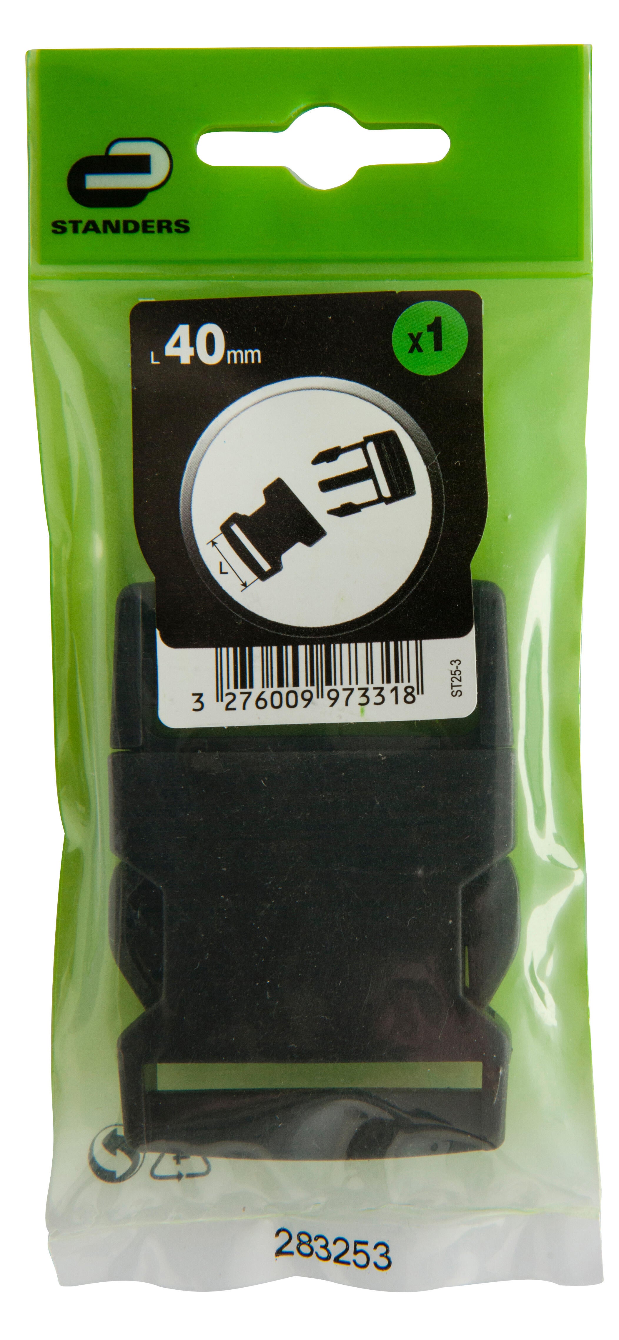 Boucle clips polyamide STANDERS L.70 x l.40 mm | Leroy Merlin