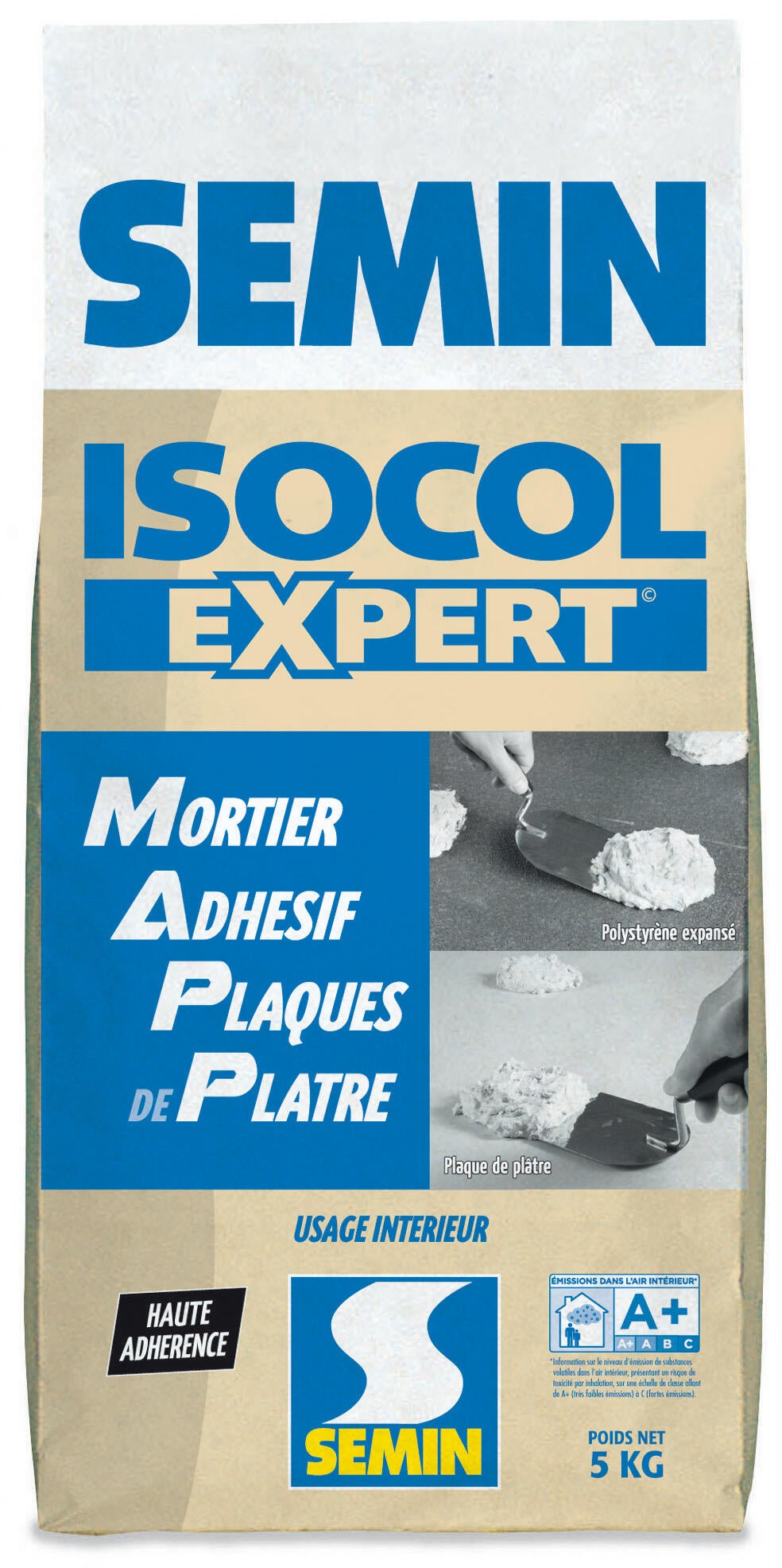Mortier adhésif Isocol expert SEMIN, 5 kg | Leroy Merlin