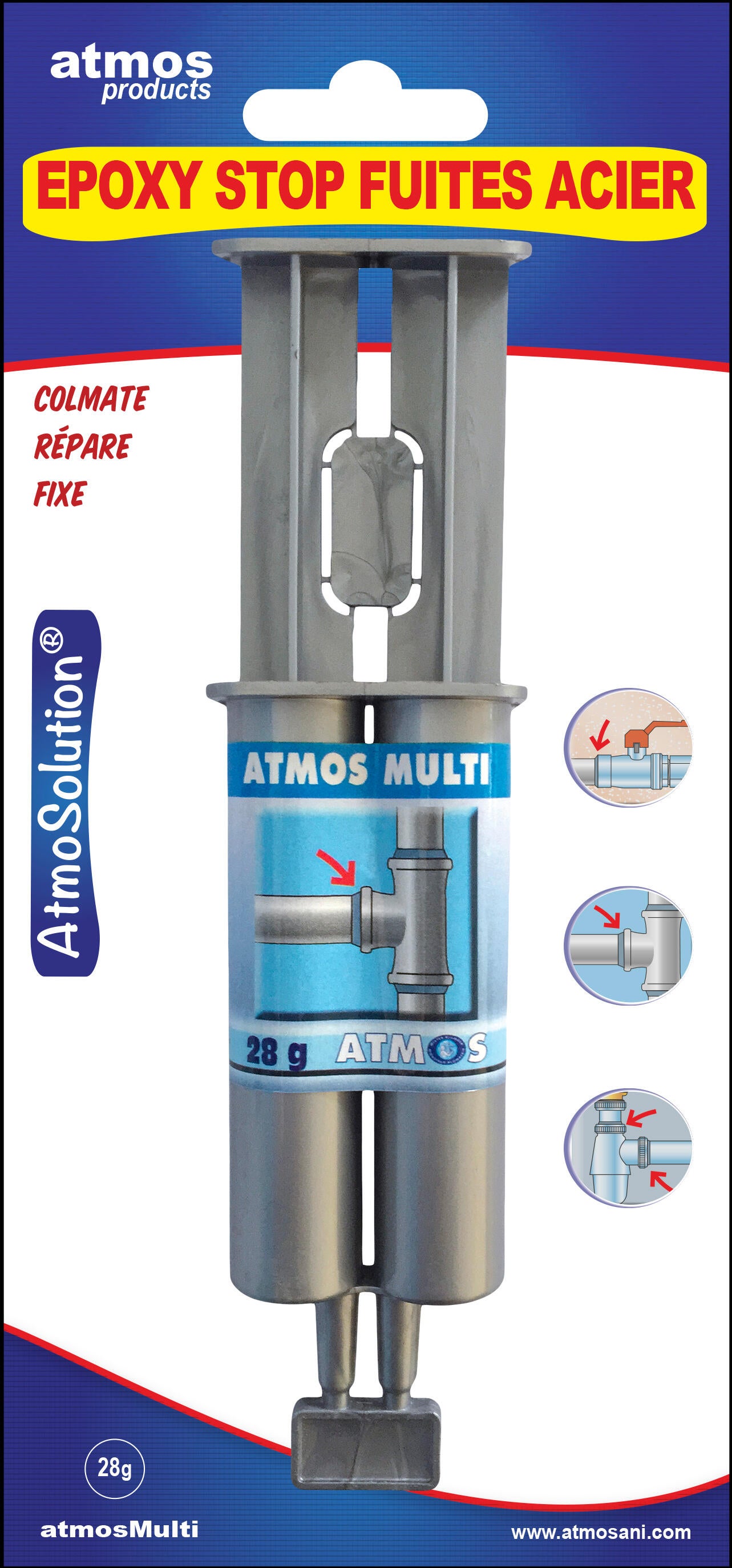 Soudure à froid, spécial acier, 200 g, ATMOS | Leroy Merlin
