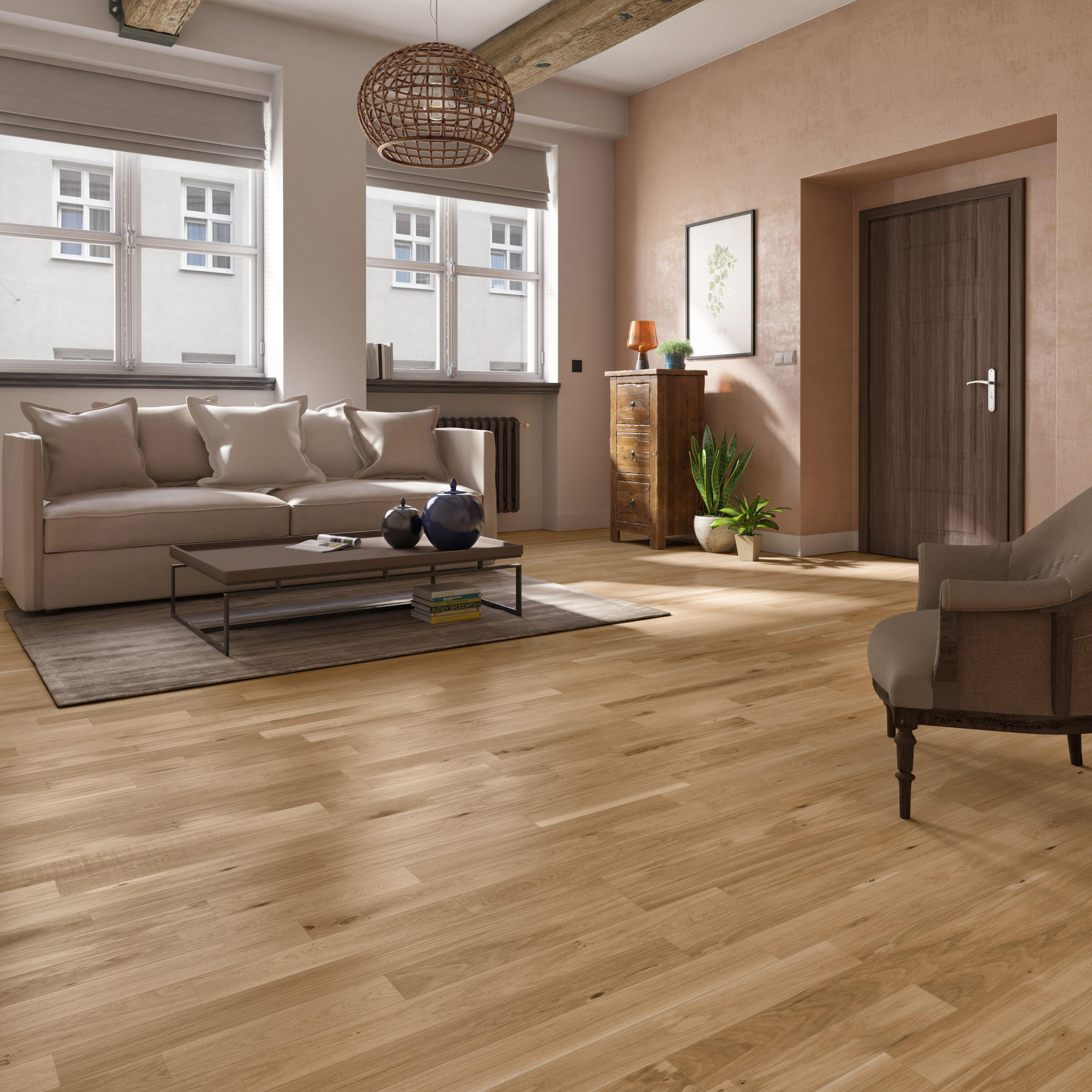 Parquet massif chêne blond bohème huilé S FAIRFLOOR, l.9 cm | Leroy Merlin