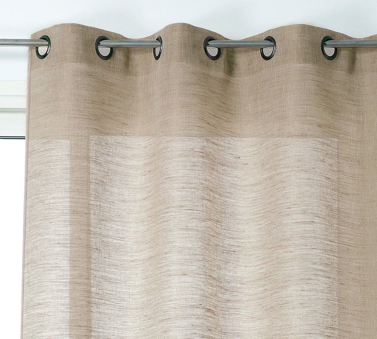 Rideau tamisant, Jute, beige H.240 x l.150 cm | Leroy Merlin