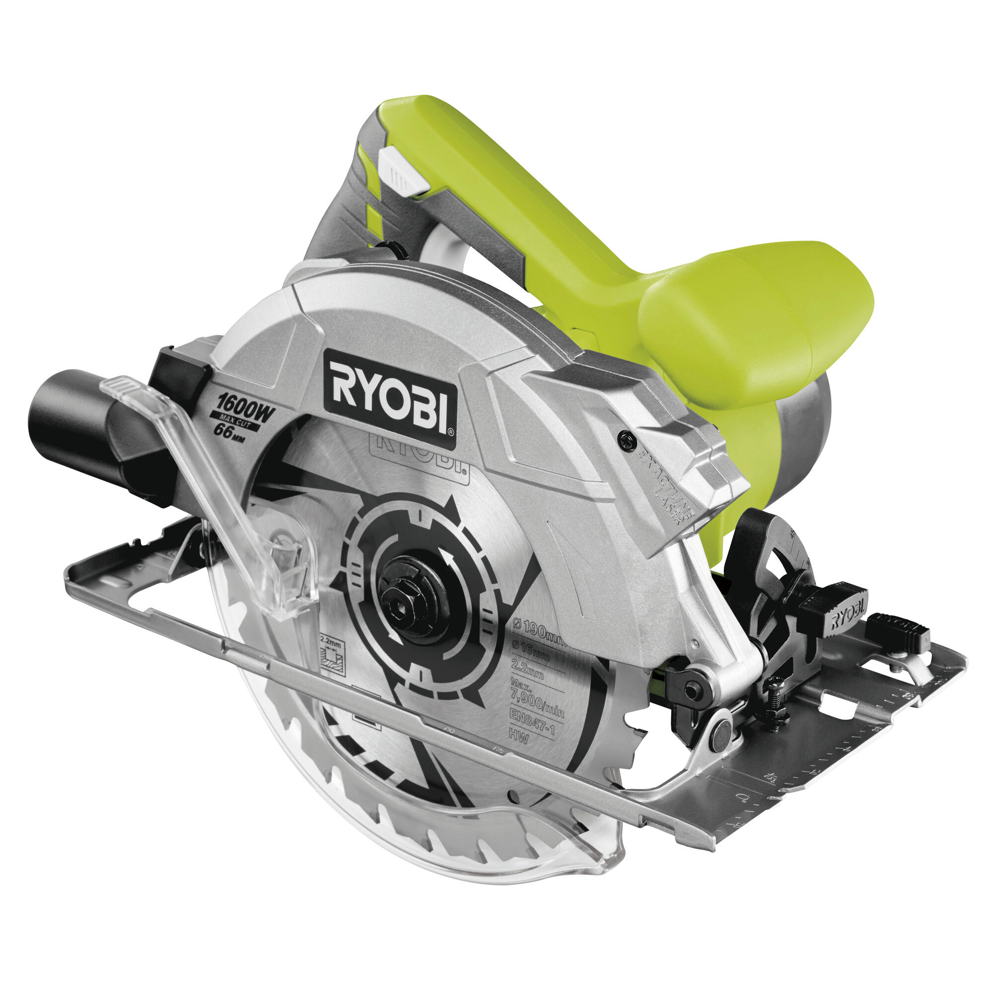 Scie circulaire filaire RYOBI RCS1600K2B, 1600W, 190 mm | Leroy Merlin