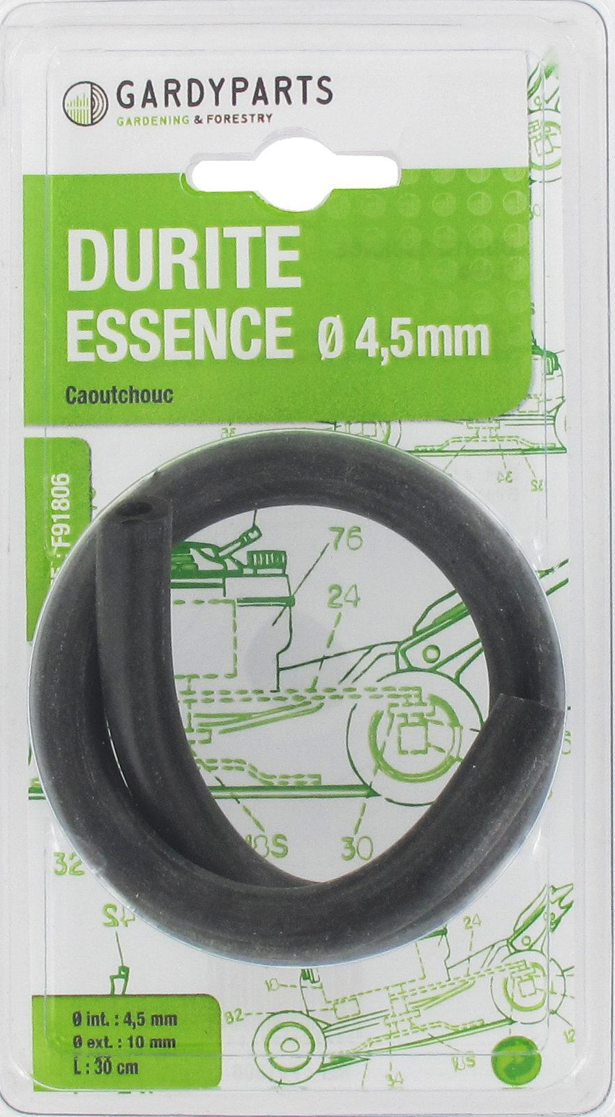 Durite en caoutchouc carburant, L: 30cm, Ø: ext: 10mm, Ø int: 4,5mm ...