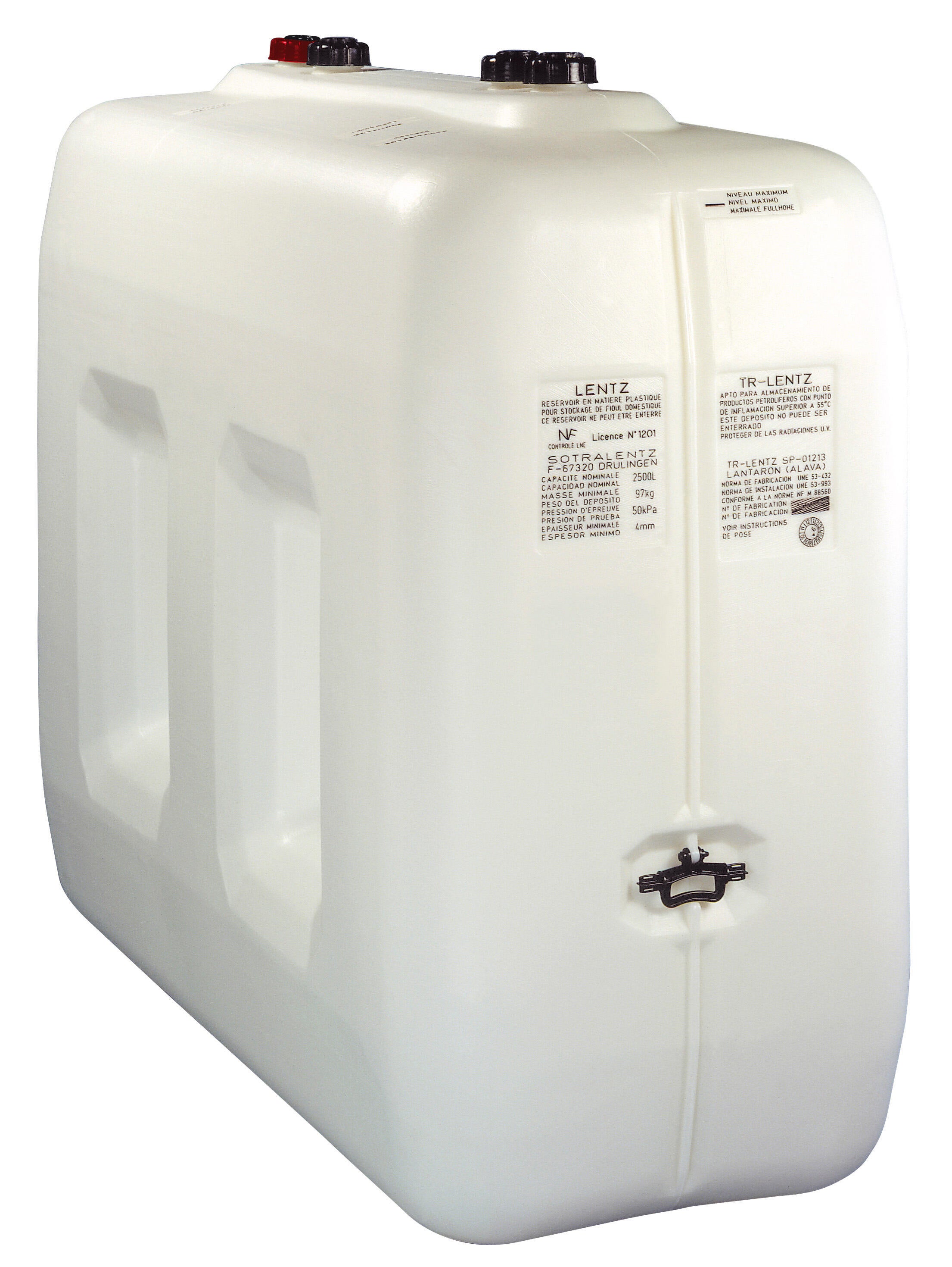 Réservoir à fuel polyéthylène 2500L, blanc, SOTRALENTZ | Leroy Merlin