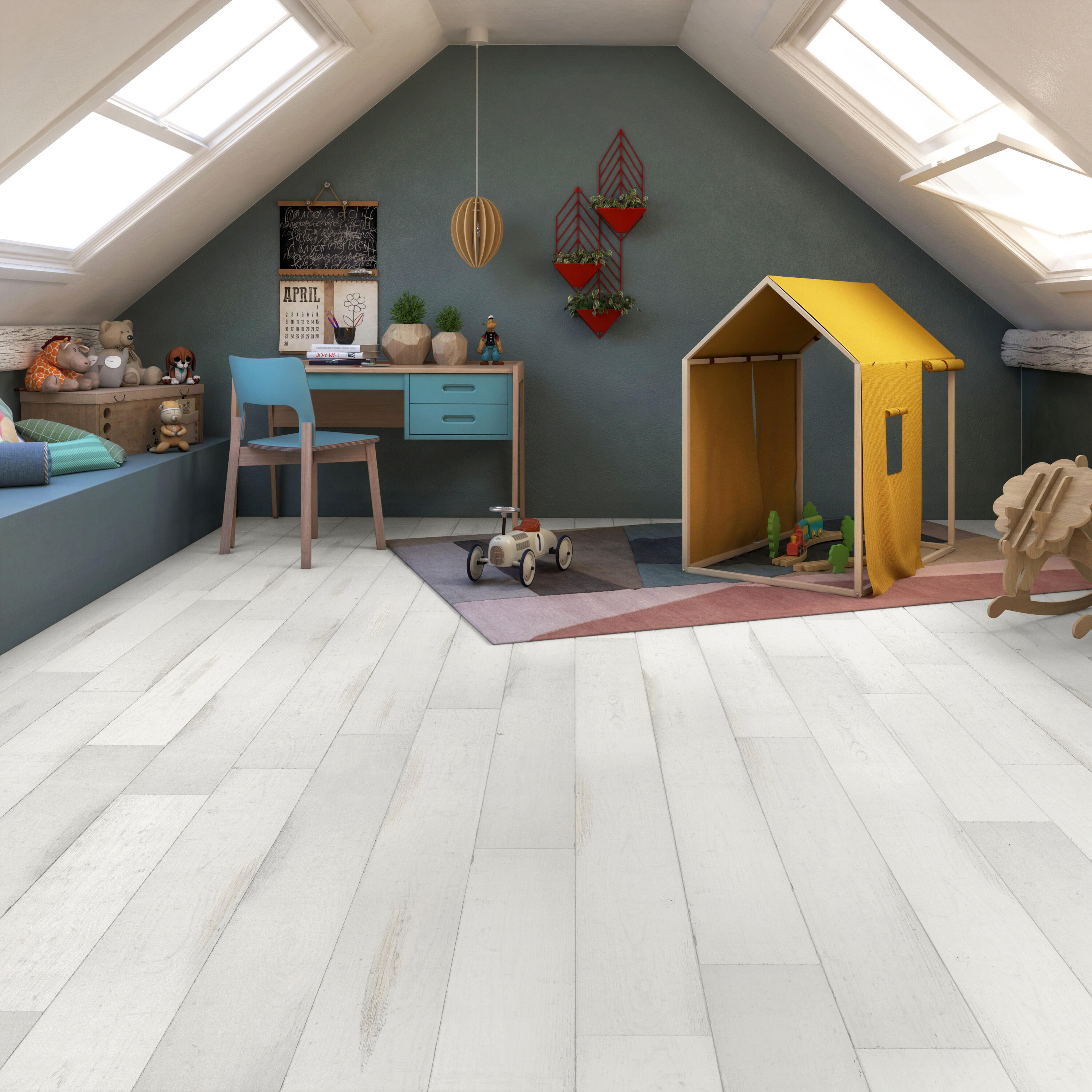 Un parquet massif chêne blanchi qui illumine la pièce | Leroy Merlin