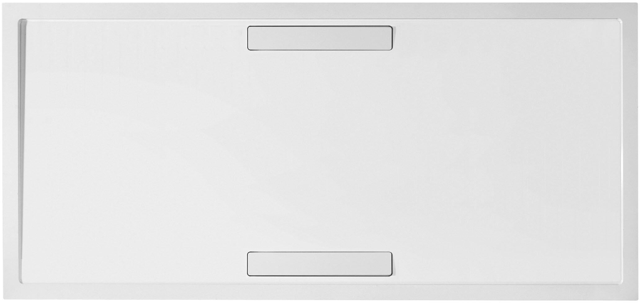 Receveur de douche, extraplat, quartz, blanc L.140 x l.90 cm, Squaro ...