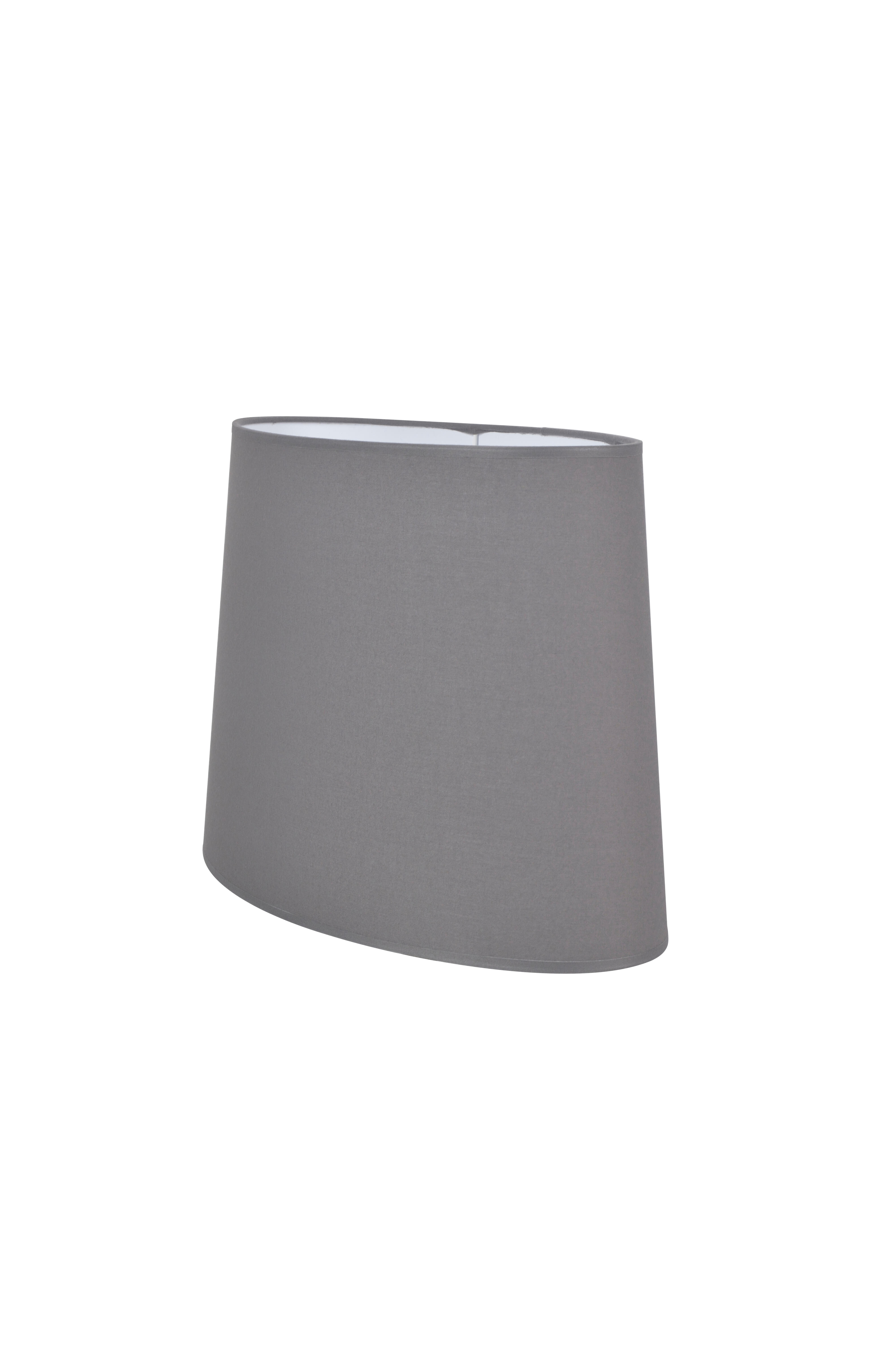Abat-jour Ovale H.29 cm, Diam.44 cm coton, ardoise COREP | Leroy Merlin