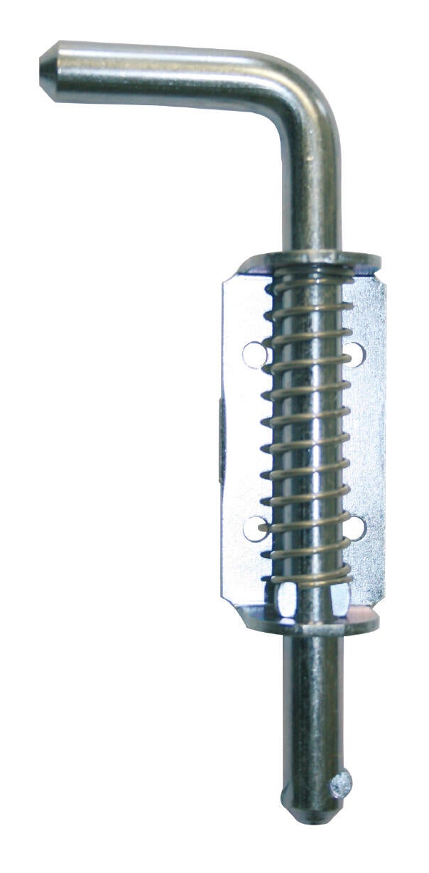 Verrou pistolet à ressort acier zingué, Diam.14 mm H.34 x L.180 x P.40 ...