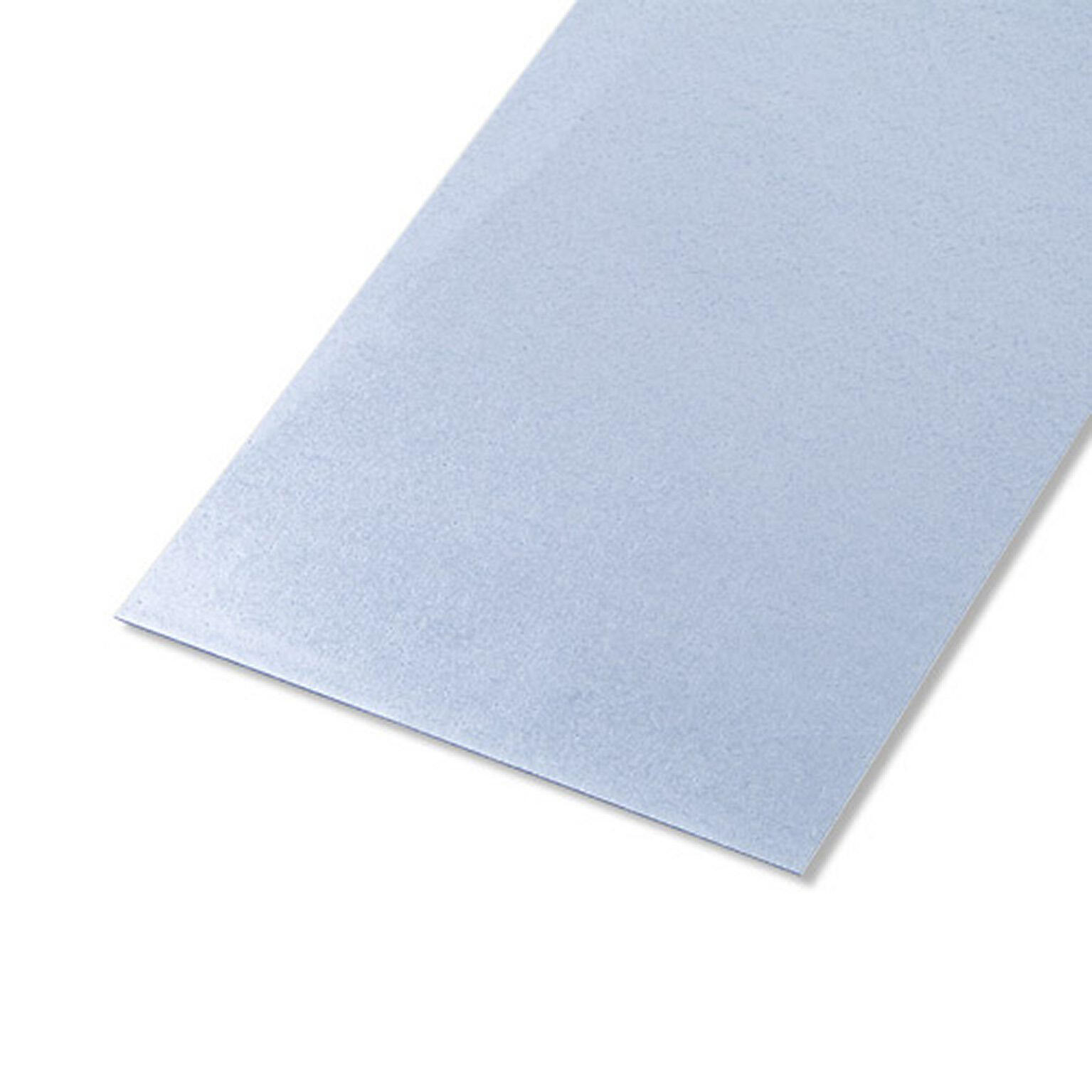 Tôle acier lisse zingué gris L.1000 x l.120 mm, Ep.0.5 mm | Leroy Merlin