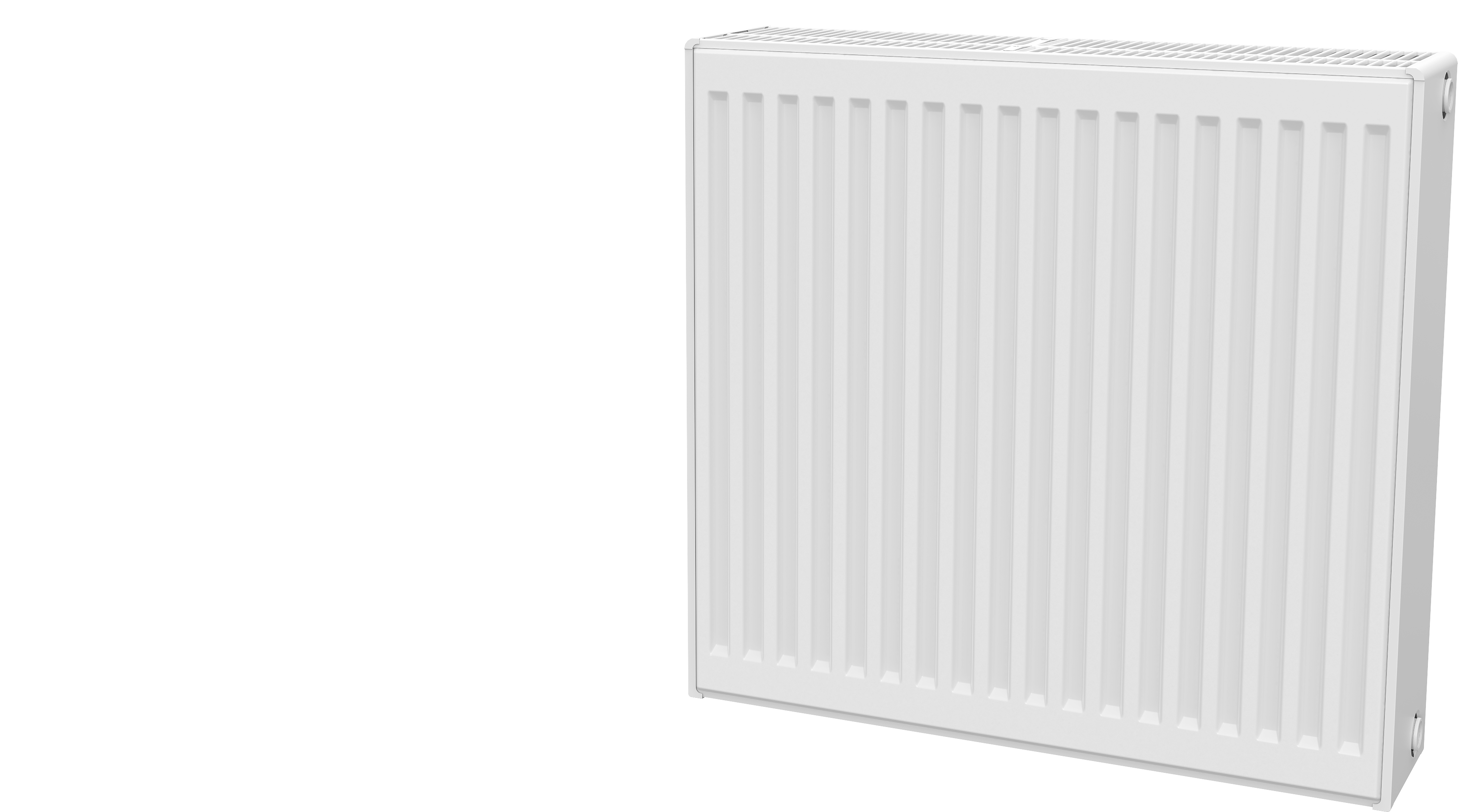 Radiateur eau chaude horizontal 1374W, l.60xH.60cm blanc DE'LONGHI Easy ...