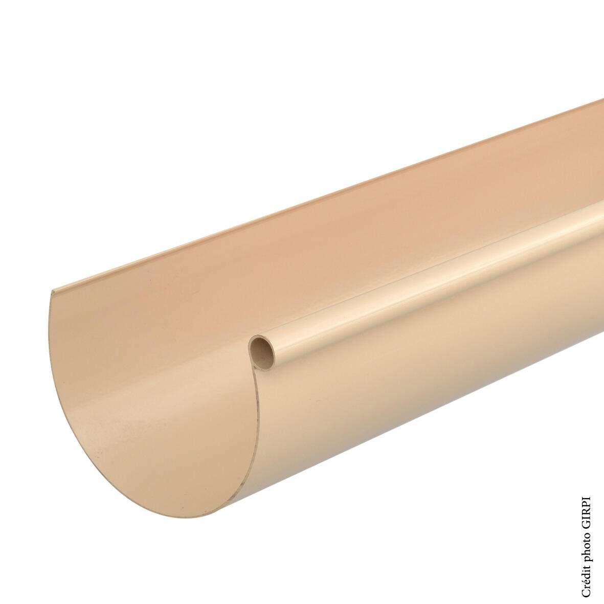 Gouttière demi-ronde pvc GIRPI dév.33 cm sable L.4 m | Leroy Merlin