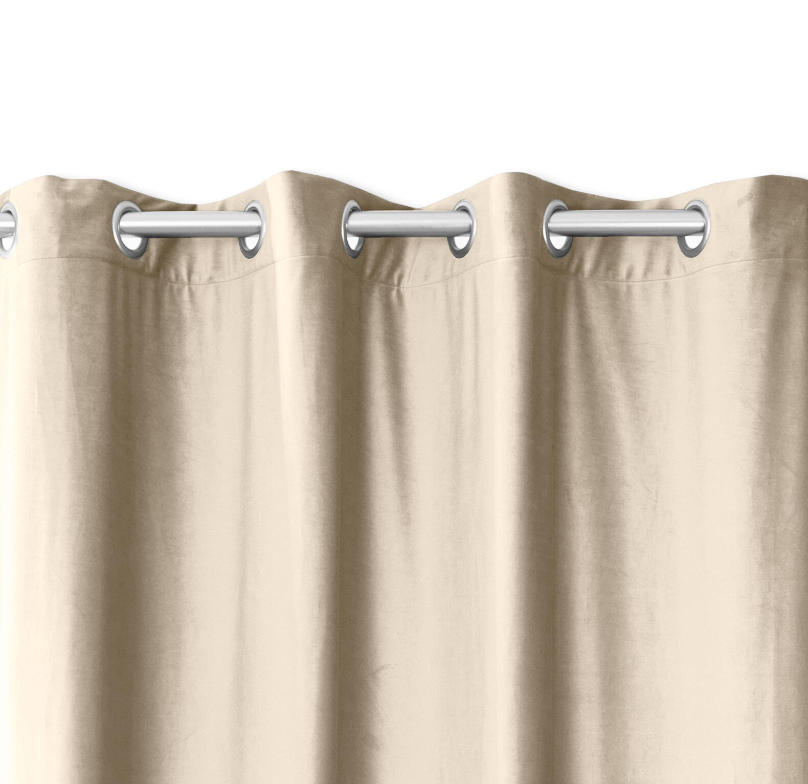 Rideau tamisant, Velours beige l.140 x H.260 cm | Leroy Merlin