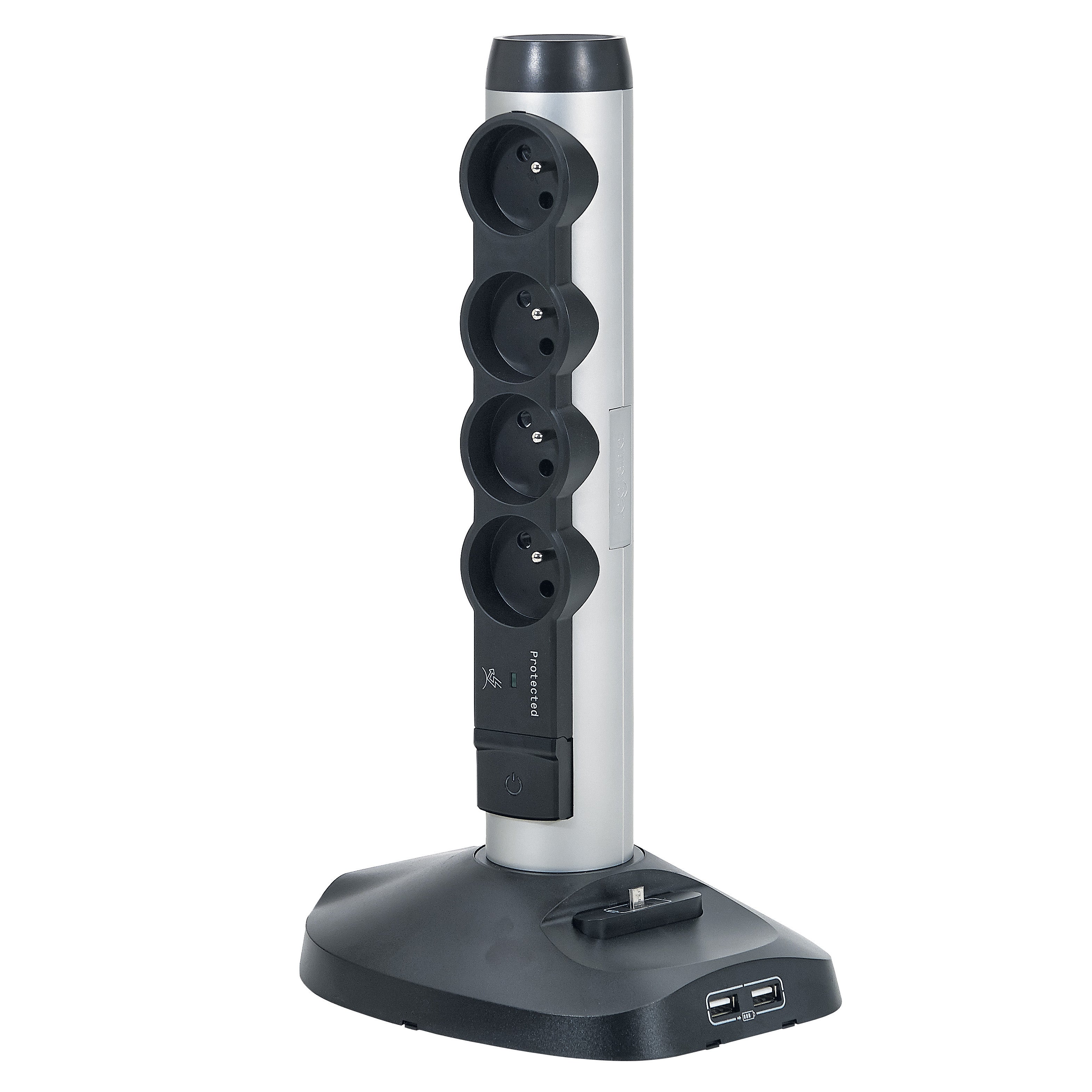 Tour multiprise USB filaire avec prise rotative ou wifi, 4 prises ...
