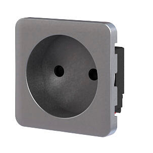 Cache prise sans terre Cosy, LEXMAN aluminium mat | Leroy Merlin