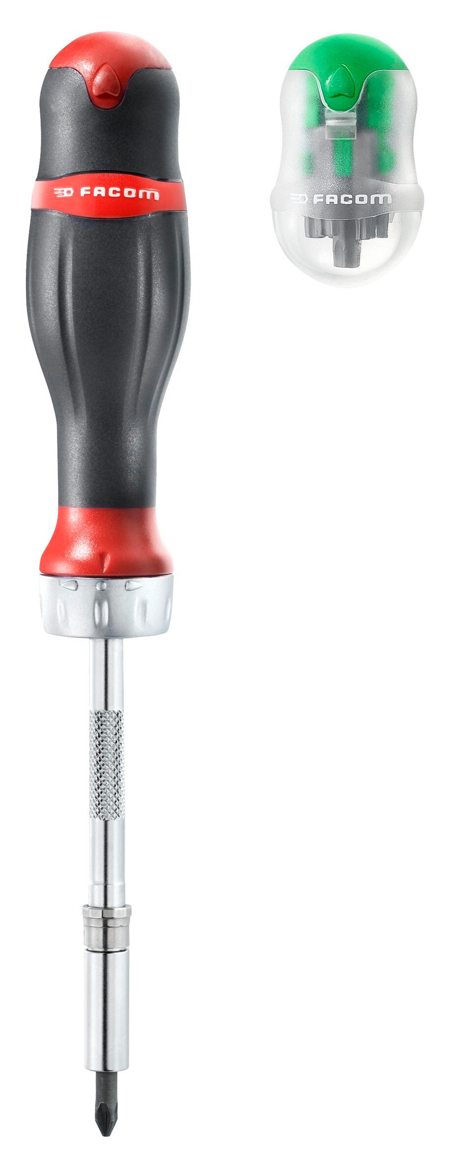 Tournevis Protwist à cliquet porte-embouts FACOM ACL.1APB +15 embouts de vissage | Leroy Merlin