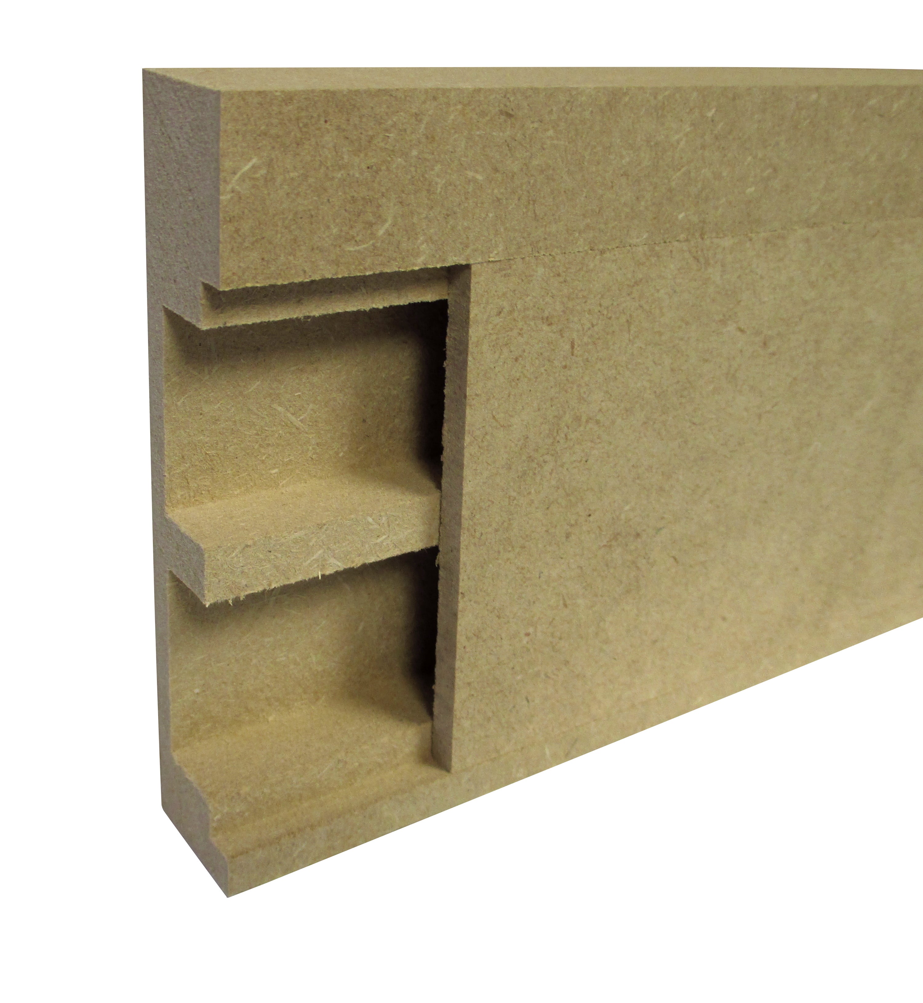 Plinthe passe câble en mdf brut 18 x 108mm, L 2.44m | Leroy Merlin