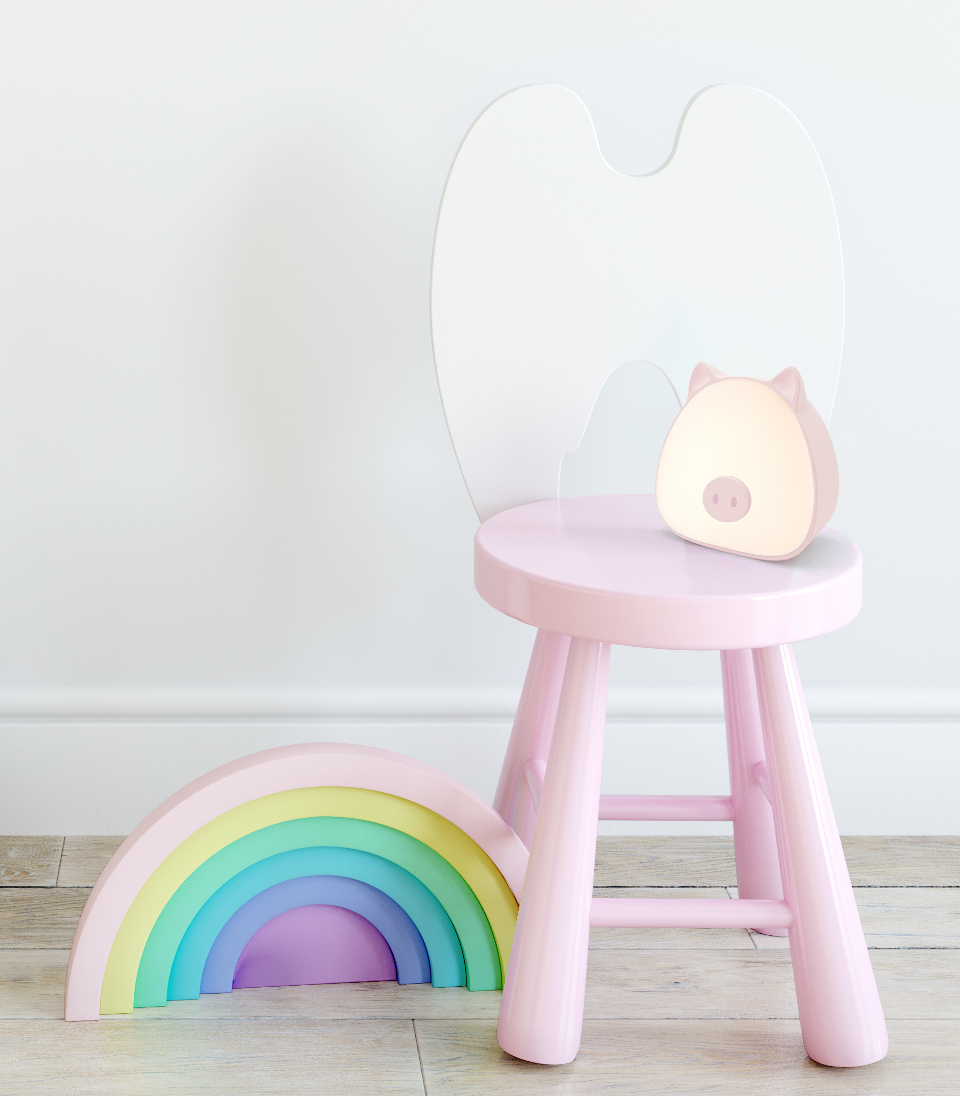 Veilleuse Piglet rose, 5 W, H.11.2 cm | Leroy Merlin